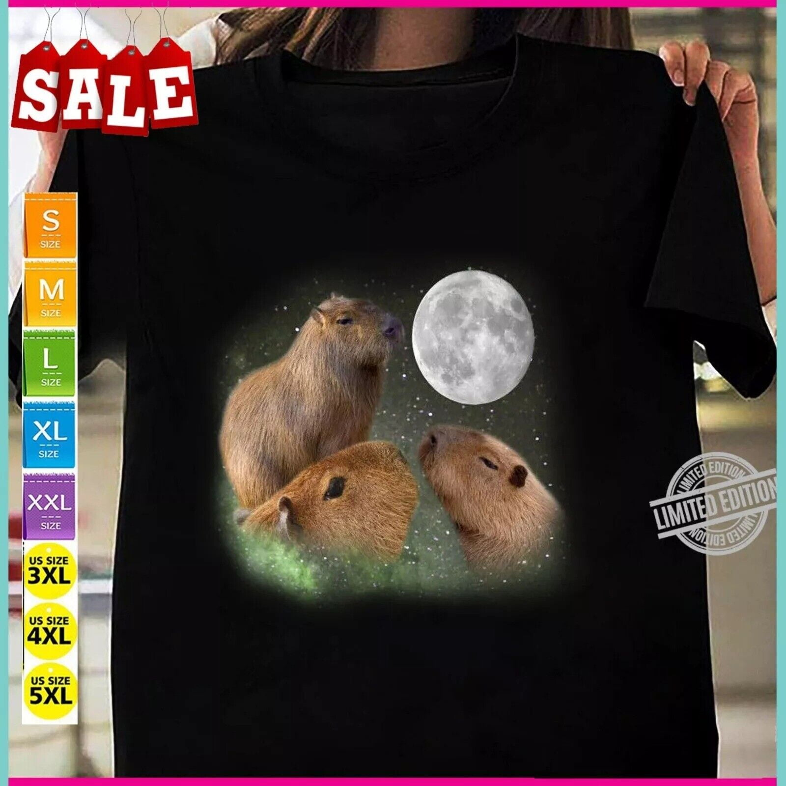 Three Moon Capybaras Shirt ,capybara, capybara shirt, capybara t-shirt ...