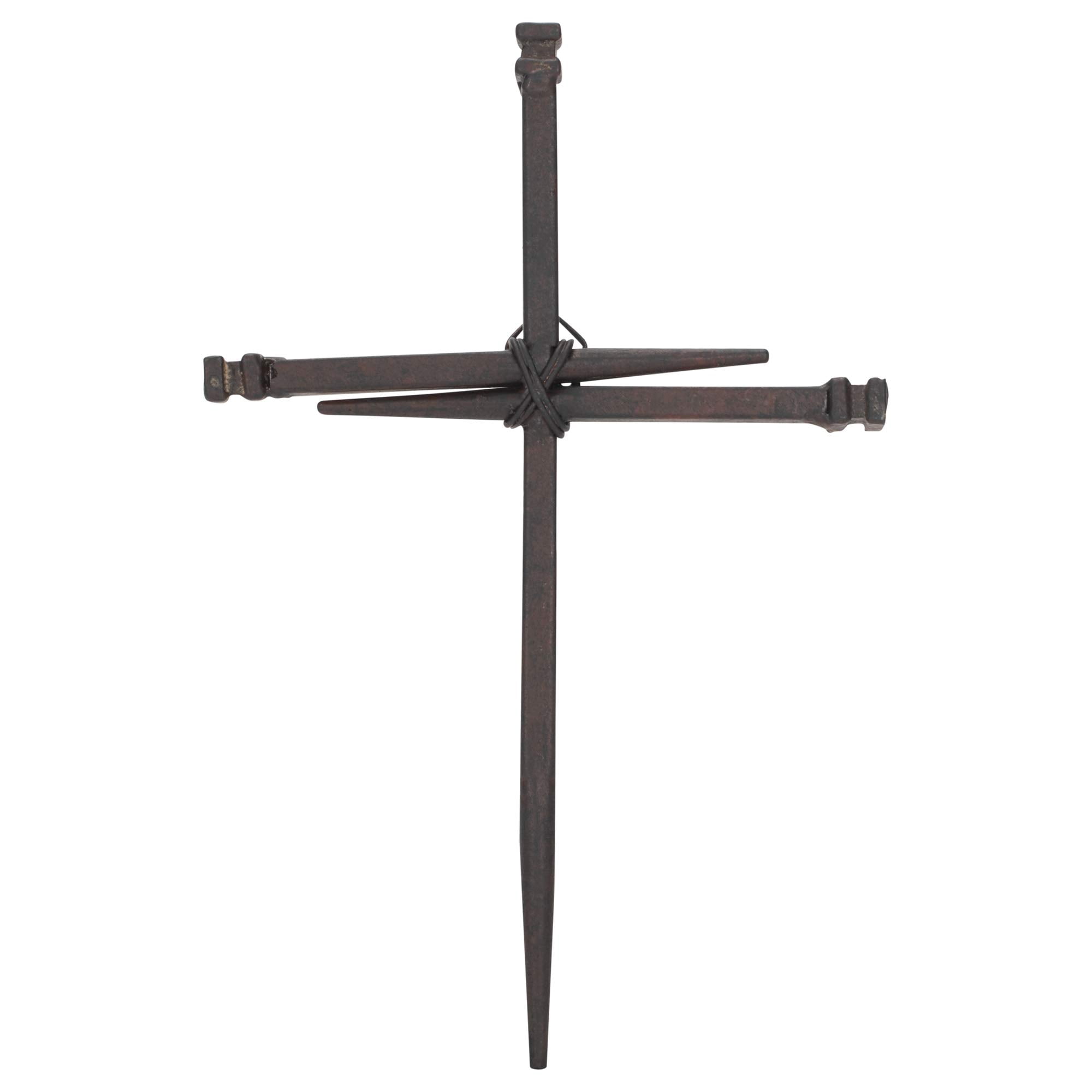 Dicksons Small Three Driven Nails Brown Rust Look 8.5 Metal Wall Cross ...
