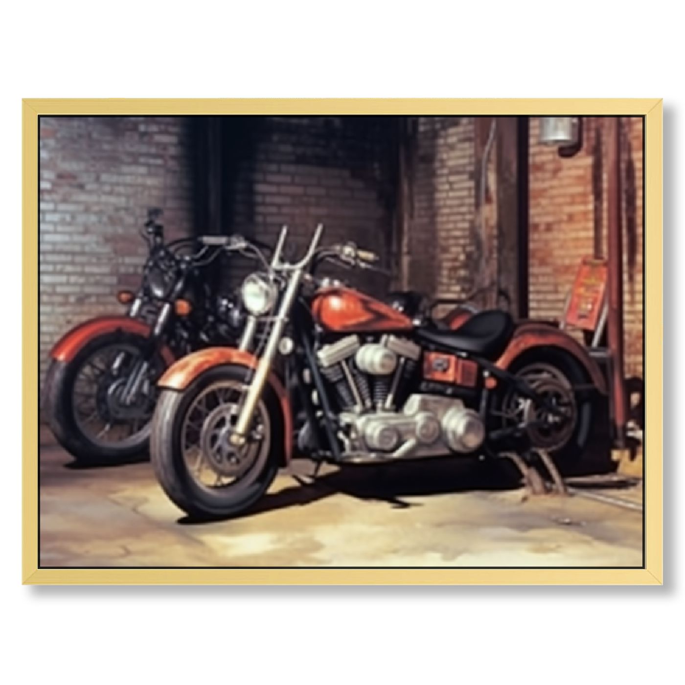 Three Old s Vintage Motorcycle B Art Print Poster - Walmart.com
