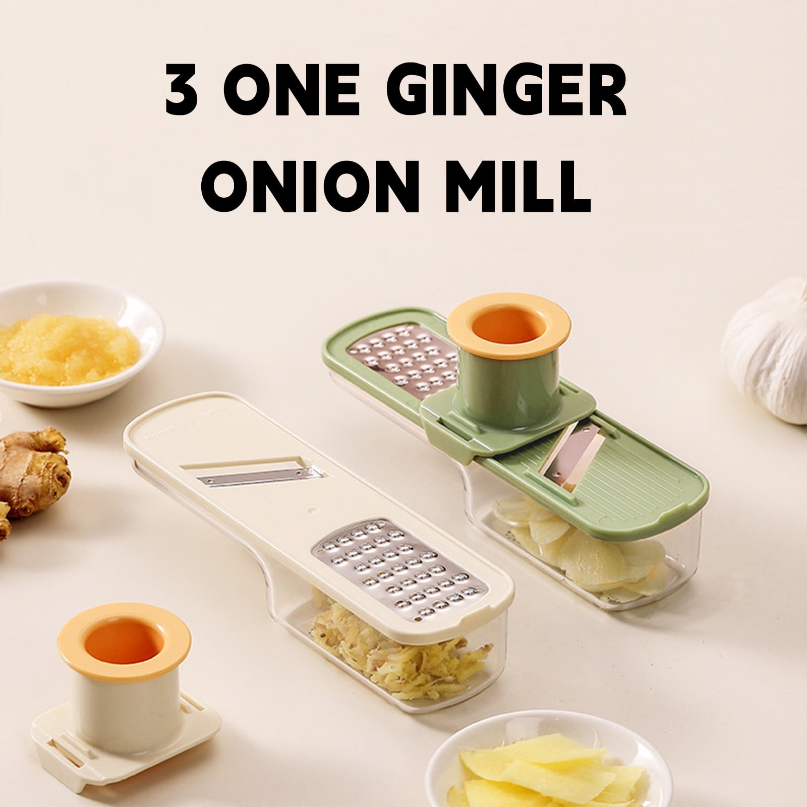 Three In One Kitchen Grinder, Garlic Slicer, Garlic Puree Grinder ...