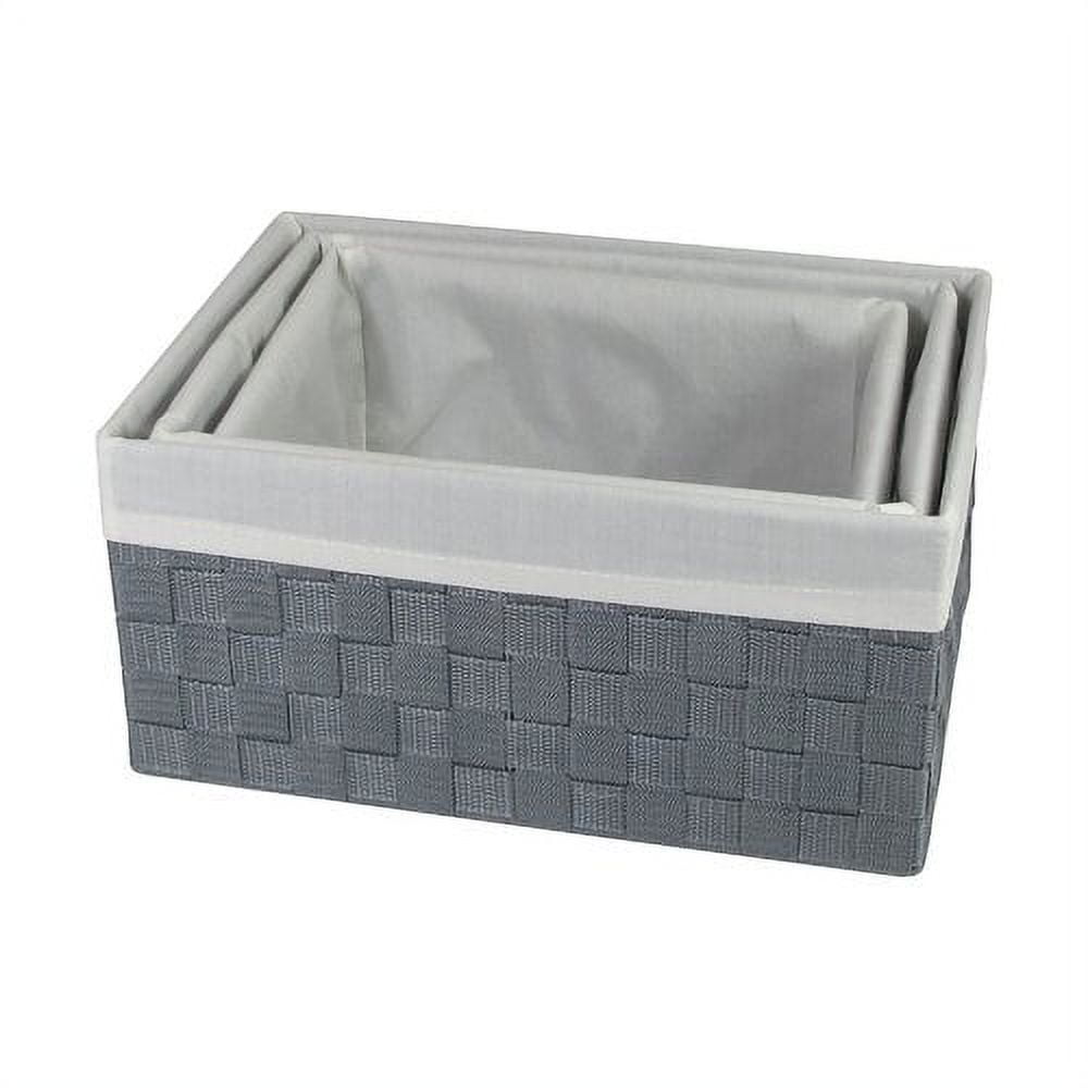 Three PC Basket Set - Gray - Walmart.com