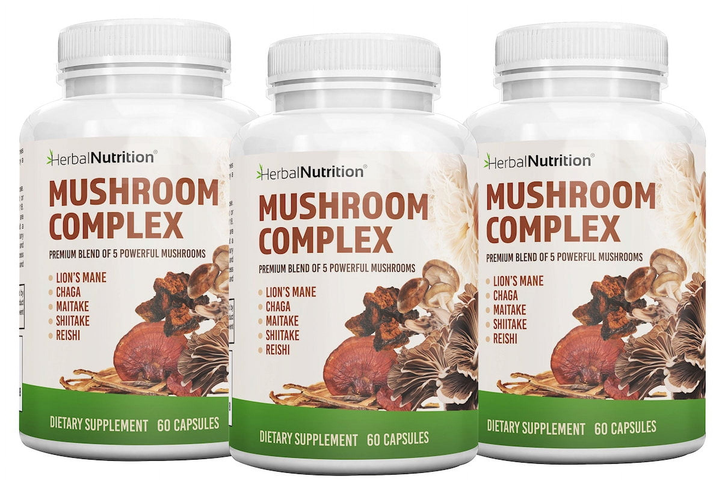 Three Pack - Mushroom Complex 700mg to 1400mg. The 5 Most Powerful ...
