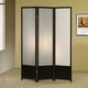 Three Panel Folding Screen with Translucent Inserts, Black - Walmart.com