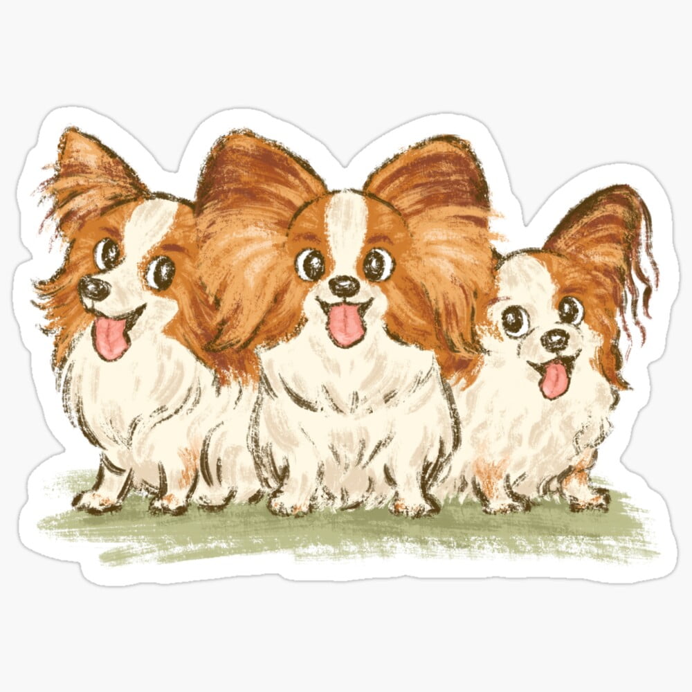 Three Papillons Sticker Phone Decal Water Bottle Stickers Car Decals ...