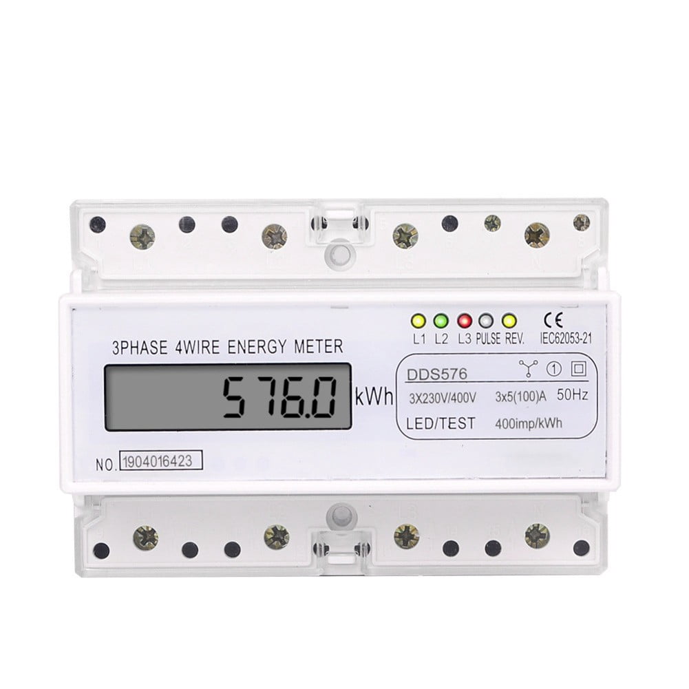 Three Phase 4 Wires Digital Power Electric Electricity Meter Kwh Power ...