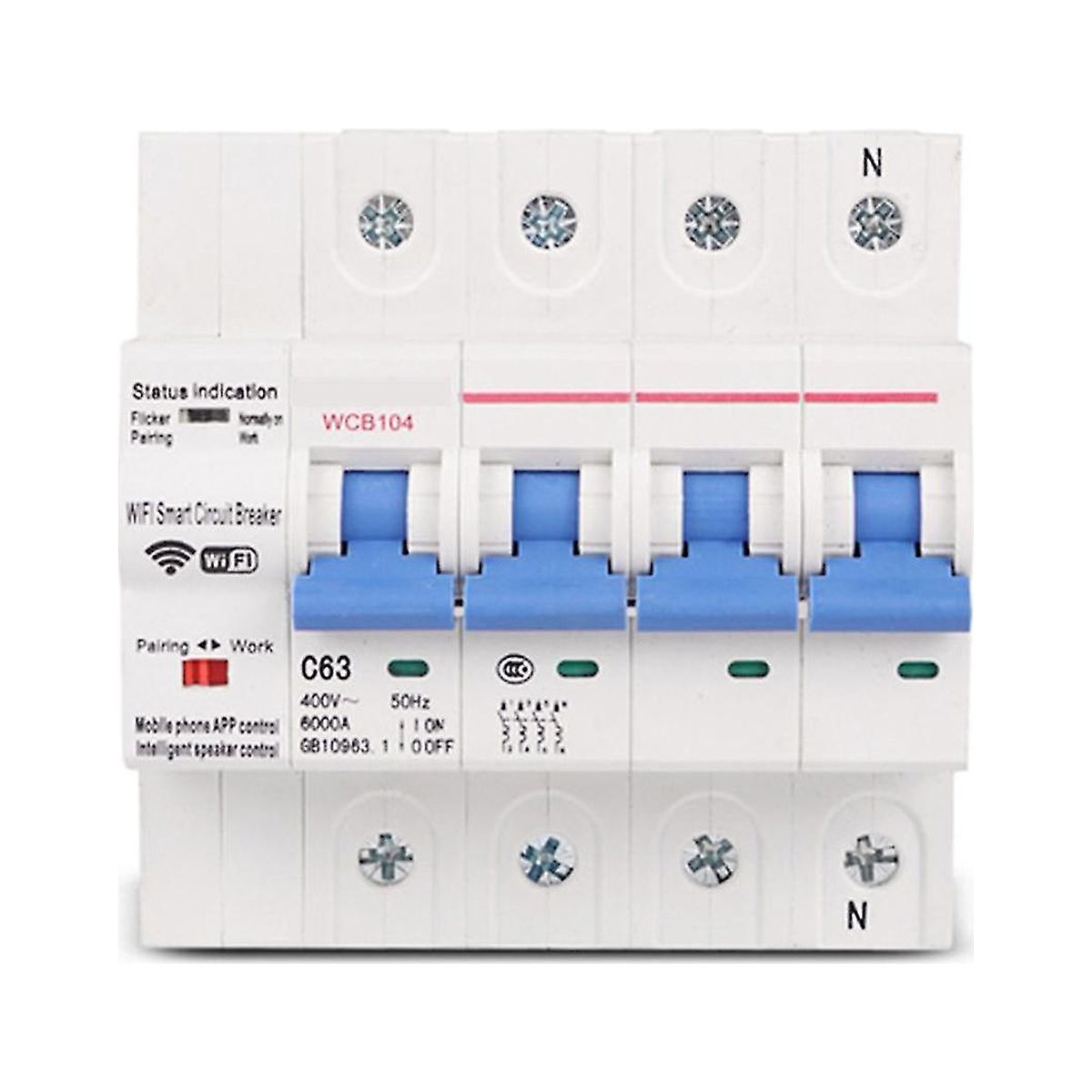 Three Phase 4p 380v 63a Tuya Smart Wifi Circuit Breaker Industrial ...