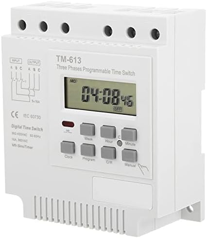 Three Phase Timer Switch Digital Weekly Programmable 380V Time Relay ...
