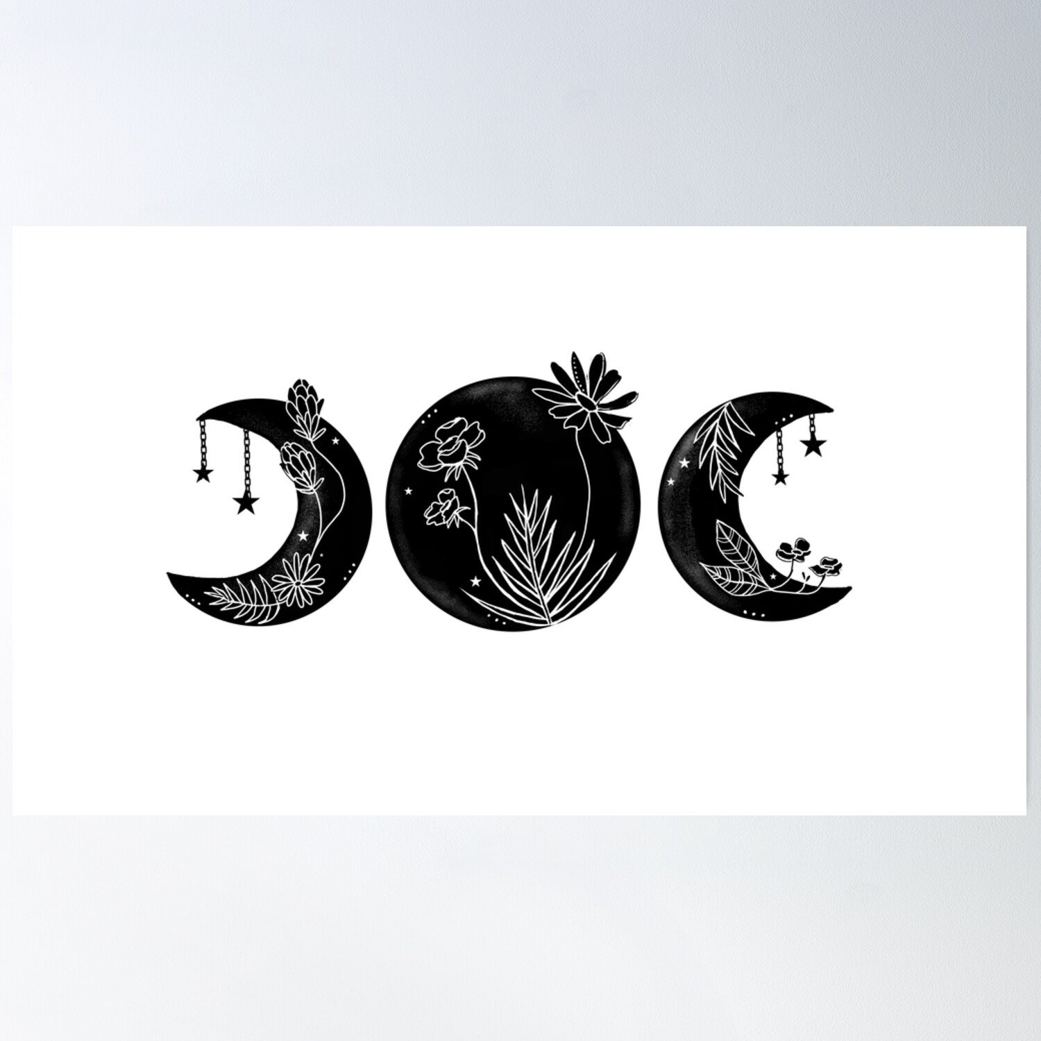 Three Phases Poster Wall Art, Modern Wall Decor, 8x12 UNFRAMED ...
