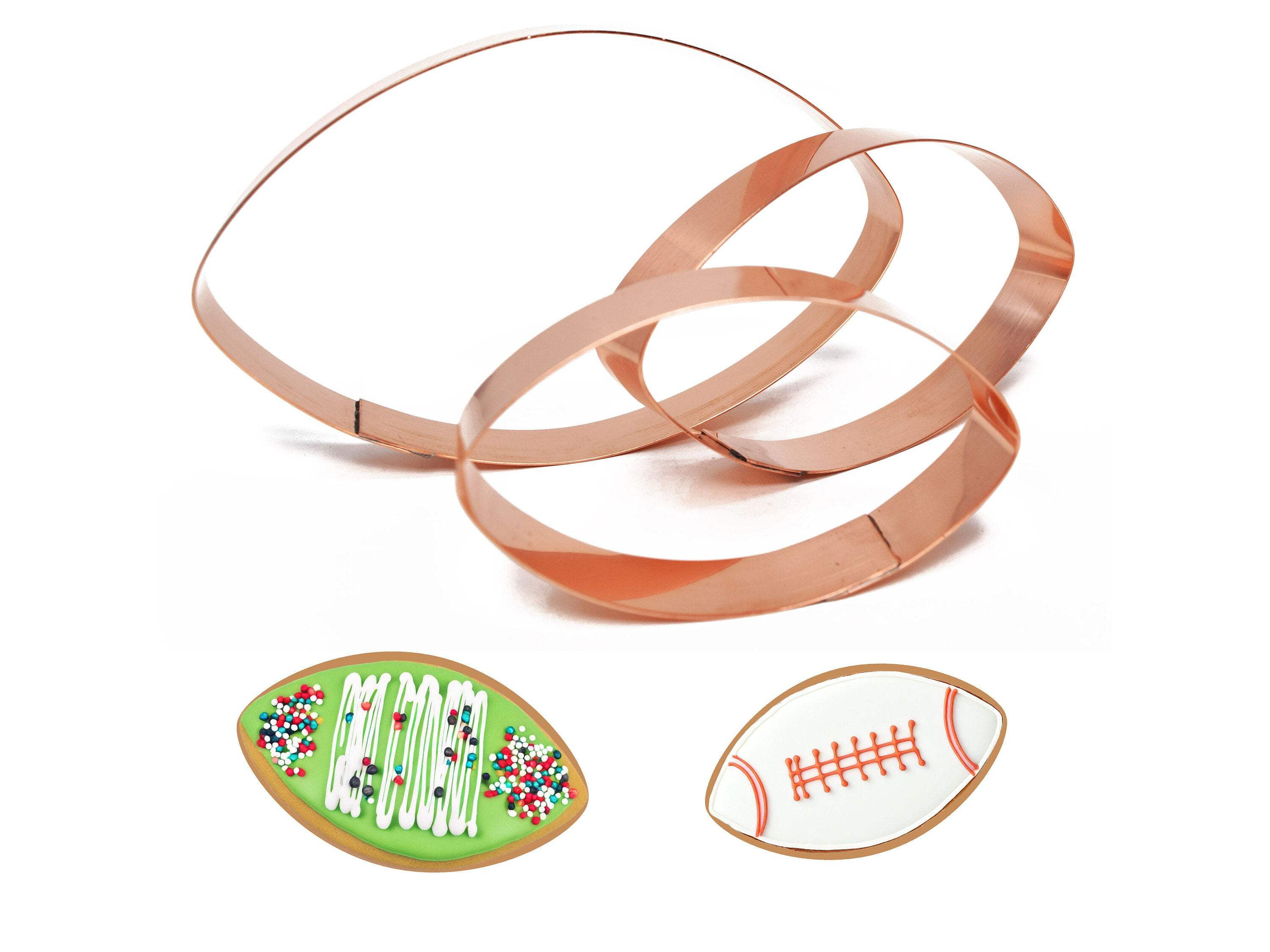 Three Piece Football Copper Cookie Cutter Set - Walmart.com