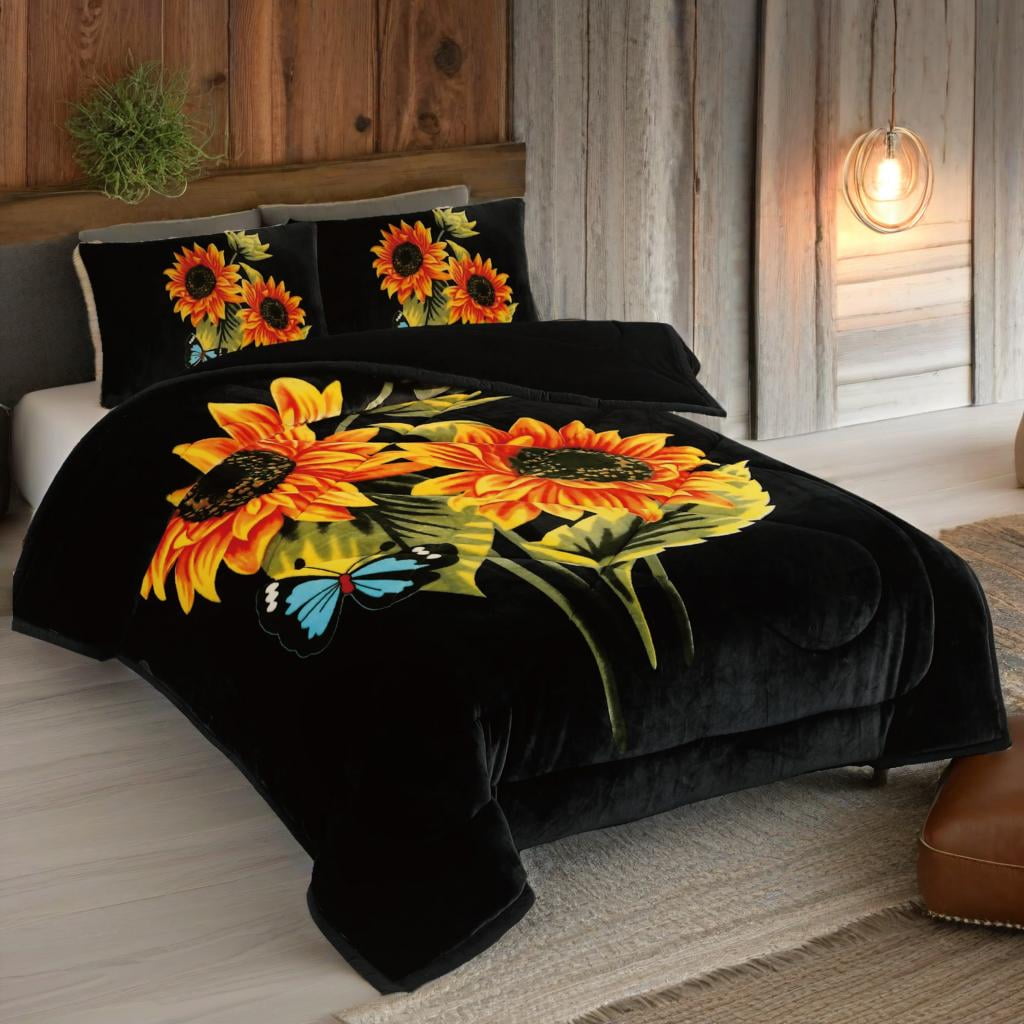 Three-Piece King Comforter Set – Reversible Blanket with Vibrant ...