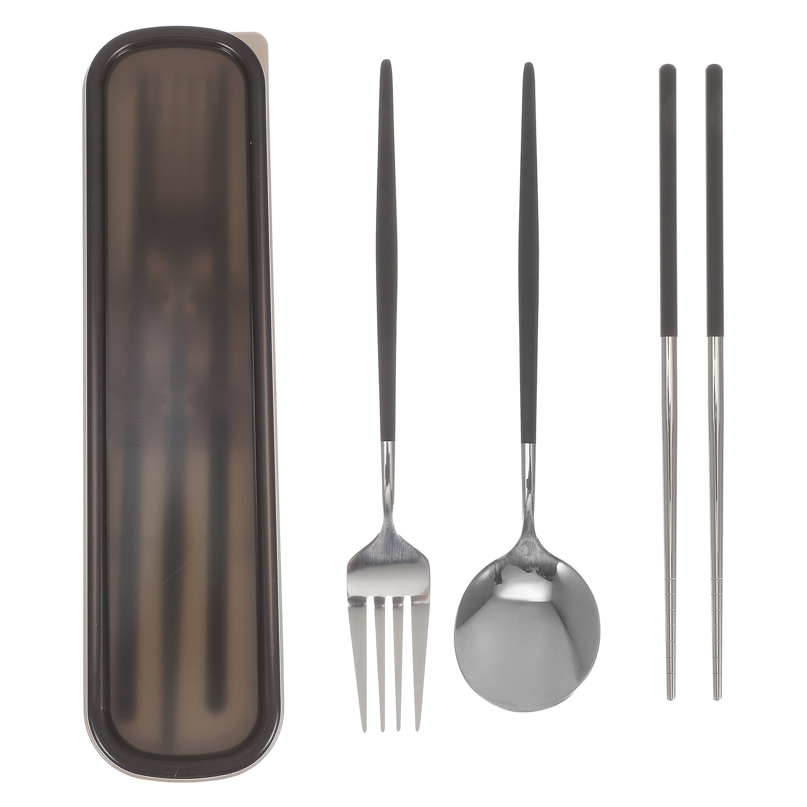Three Piece Tableware Set Camping Bbq Stainless Steel Serving Utensils ...
