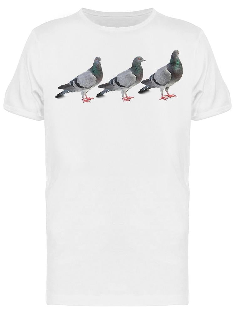 Three Pigeons T-Shirt Men -Image by Shutterstock, Male x-Large ...