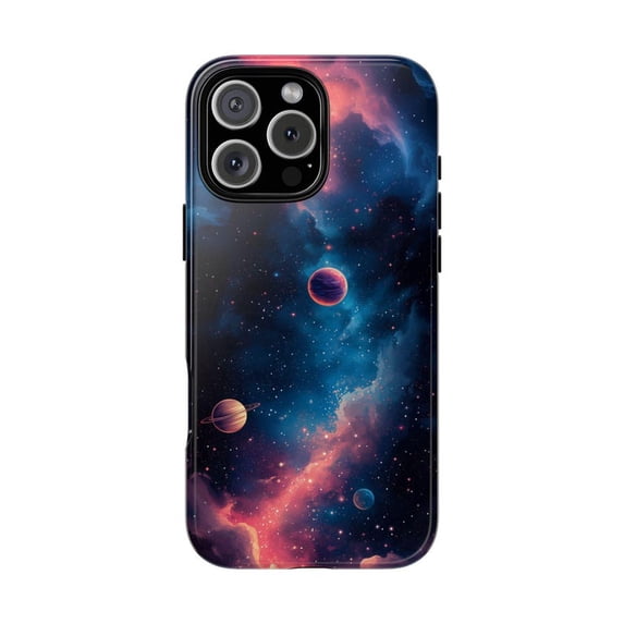 Three Planets Pink Blue Nebula Stellar Cloud Artwork Phone Case for 11 ...