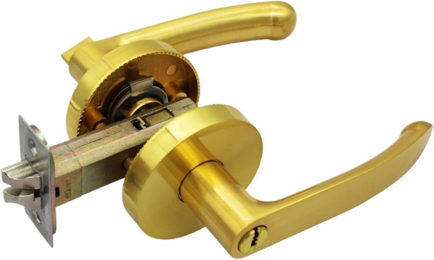 Three-Pole Handle Lock zinc Alloy Black Hotel Bathroom Indoor Spherical ...