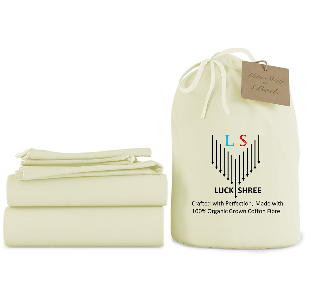 Three Quarter Size Organic Cotton Sheet Set- 100% Organic 1000-Thread ...