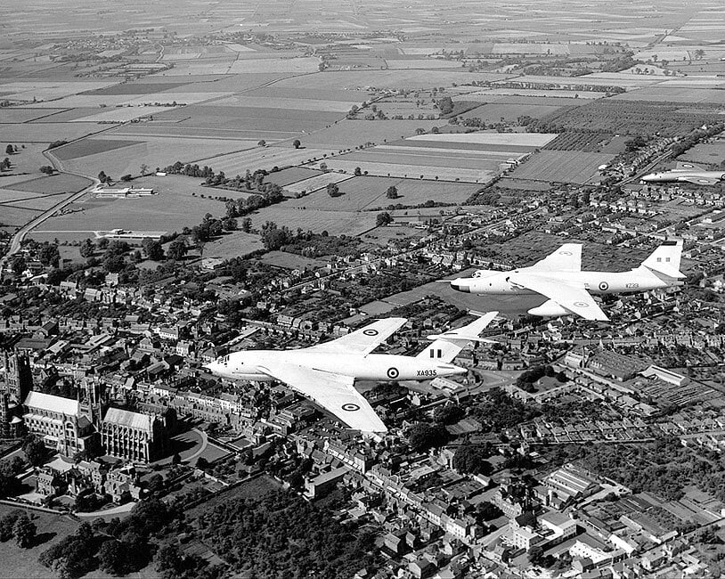 Three RAF Wyton Aircraft Fly Over Ely Cathedral Style - A - 20x30 Inch ...
