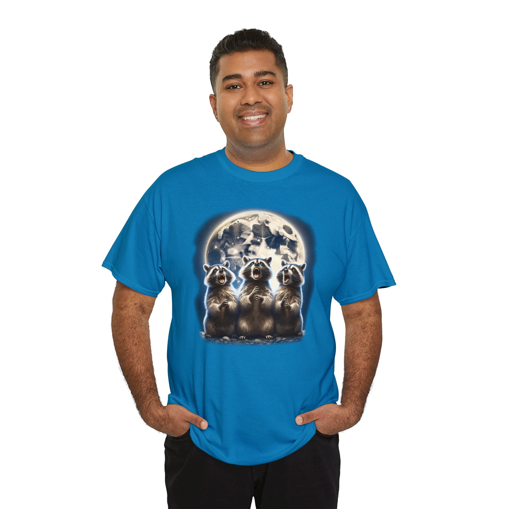 Three Raccoon Moon | 3 Raccoon Funny Weird Cursed Meme Unisex Cotton ...