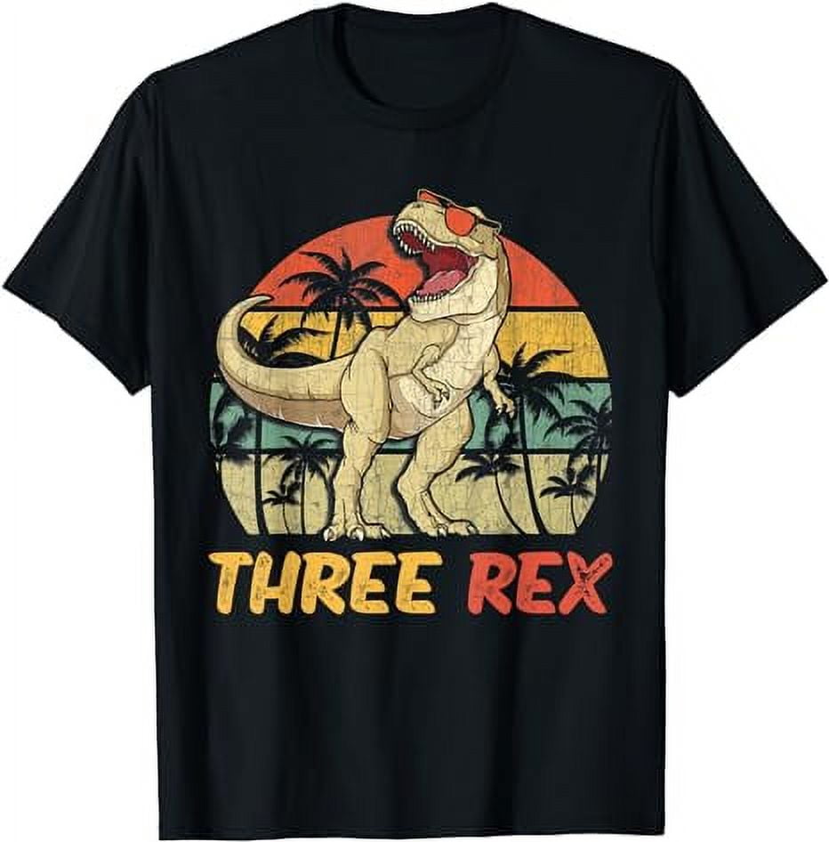 Three Rex 3rd Birthday Shirt Third Dinosaur 3 Year Old T rex T-Shirt ...