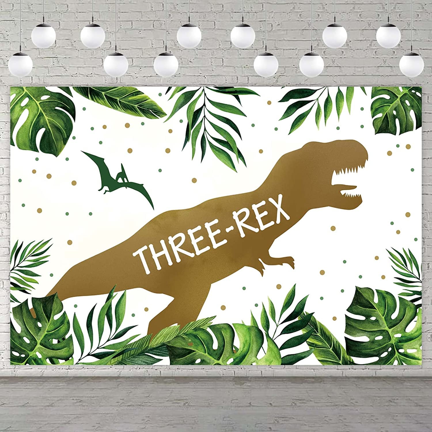Three-Rex Banner Backdrop Background Photo Booth Props Animal Dinosaur ...