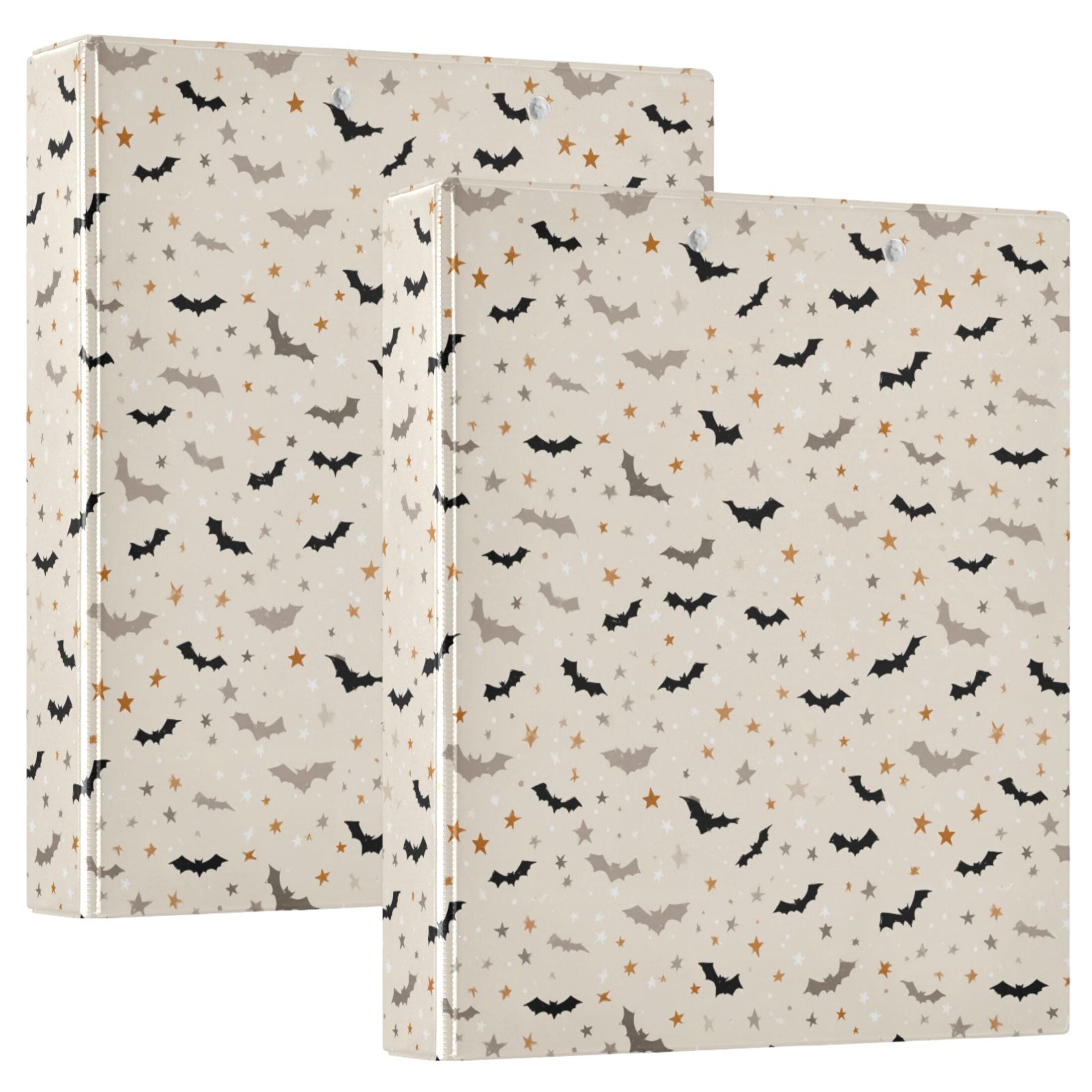 Three Ring Binder Bats and Stars 1.5 Inch Round Binder D-Rings for ...