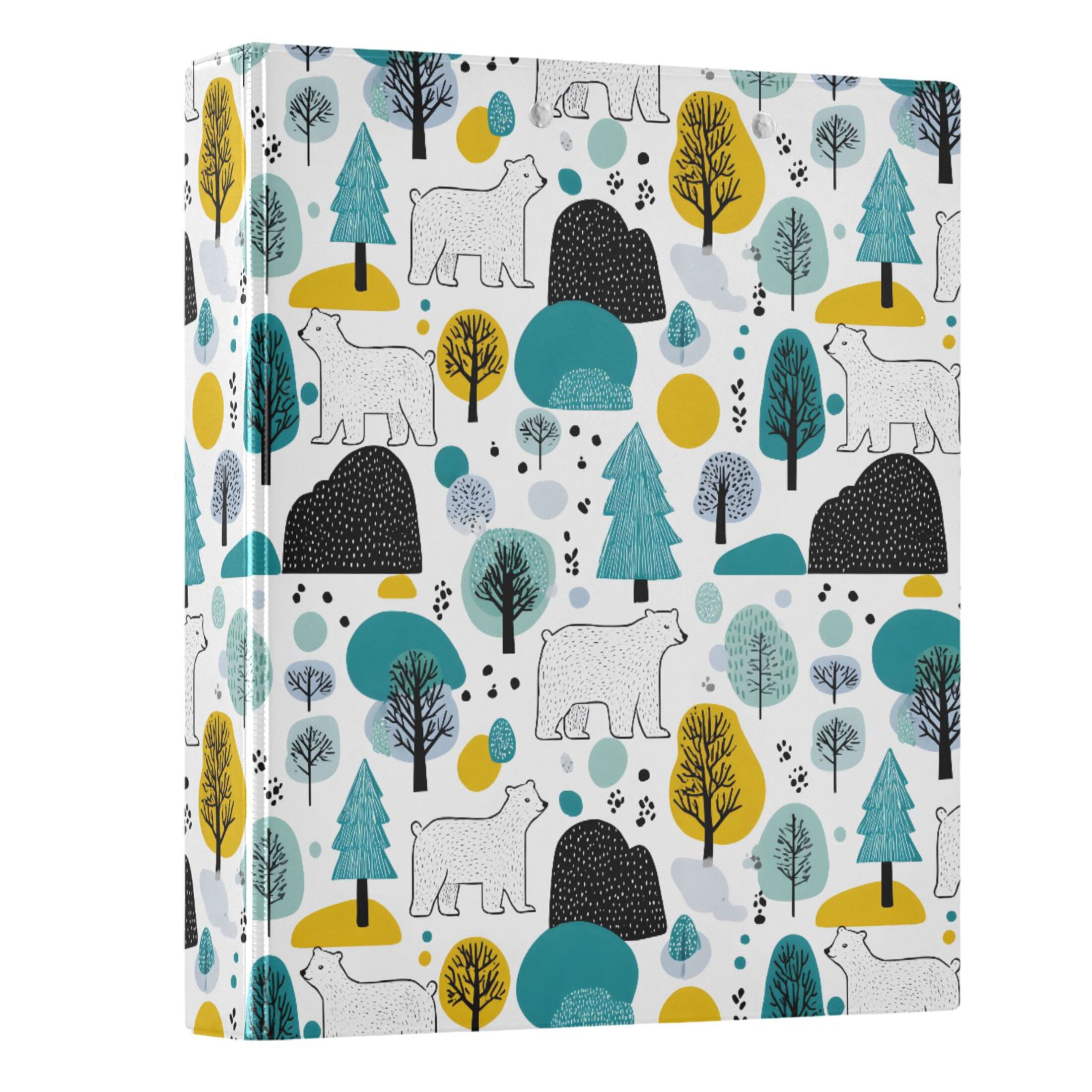 Three Ring Binder Bear Tree 1.5 Inch Round Binder D-Rings for Office ...