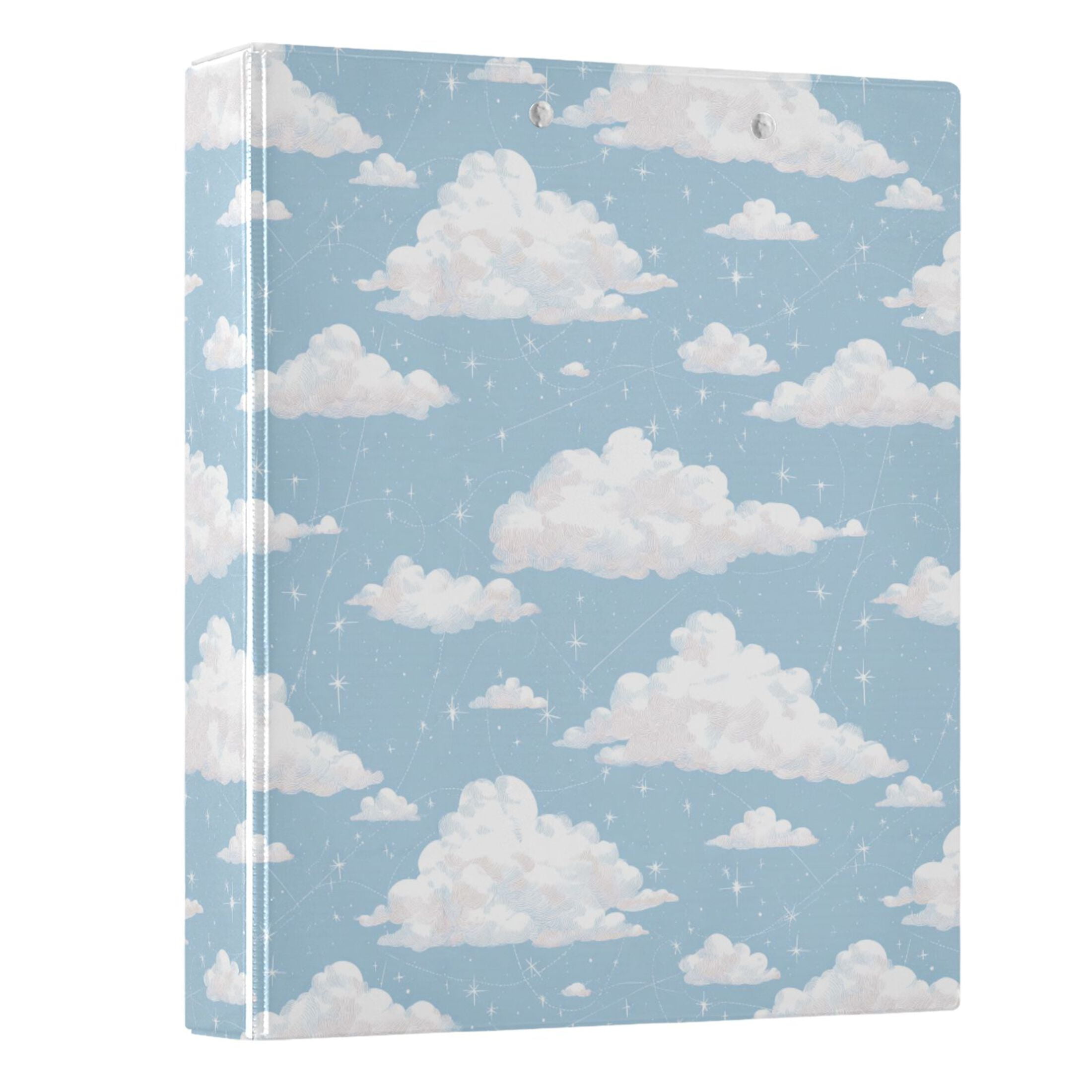 Three Ring Binder Clouds Floating in The Sky 1.5 Inch Round Binder D ...