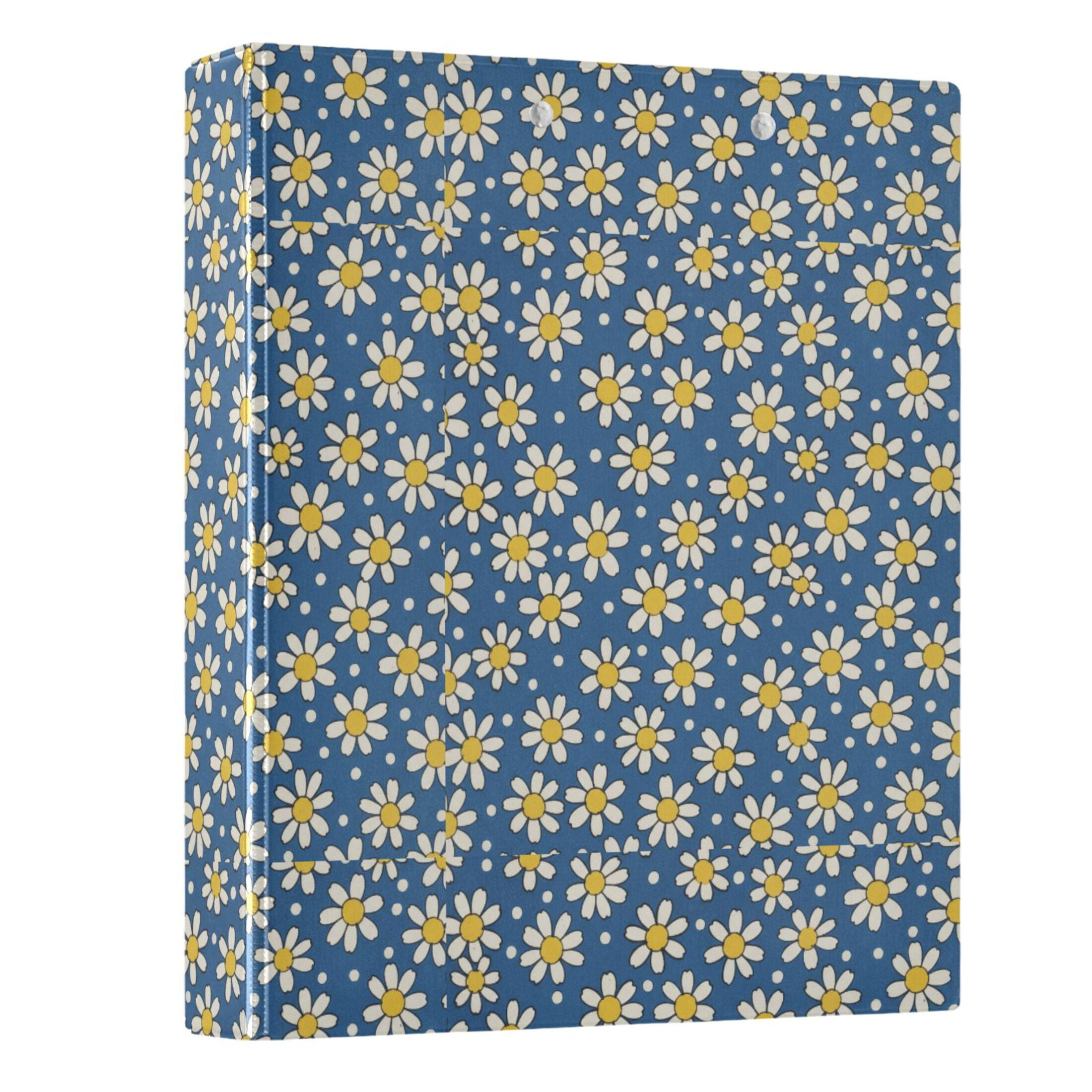Three Ring Binder Cute Daisies 1.5 Inch Round Binder D-Rings for Office ...