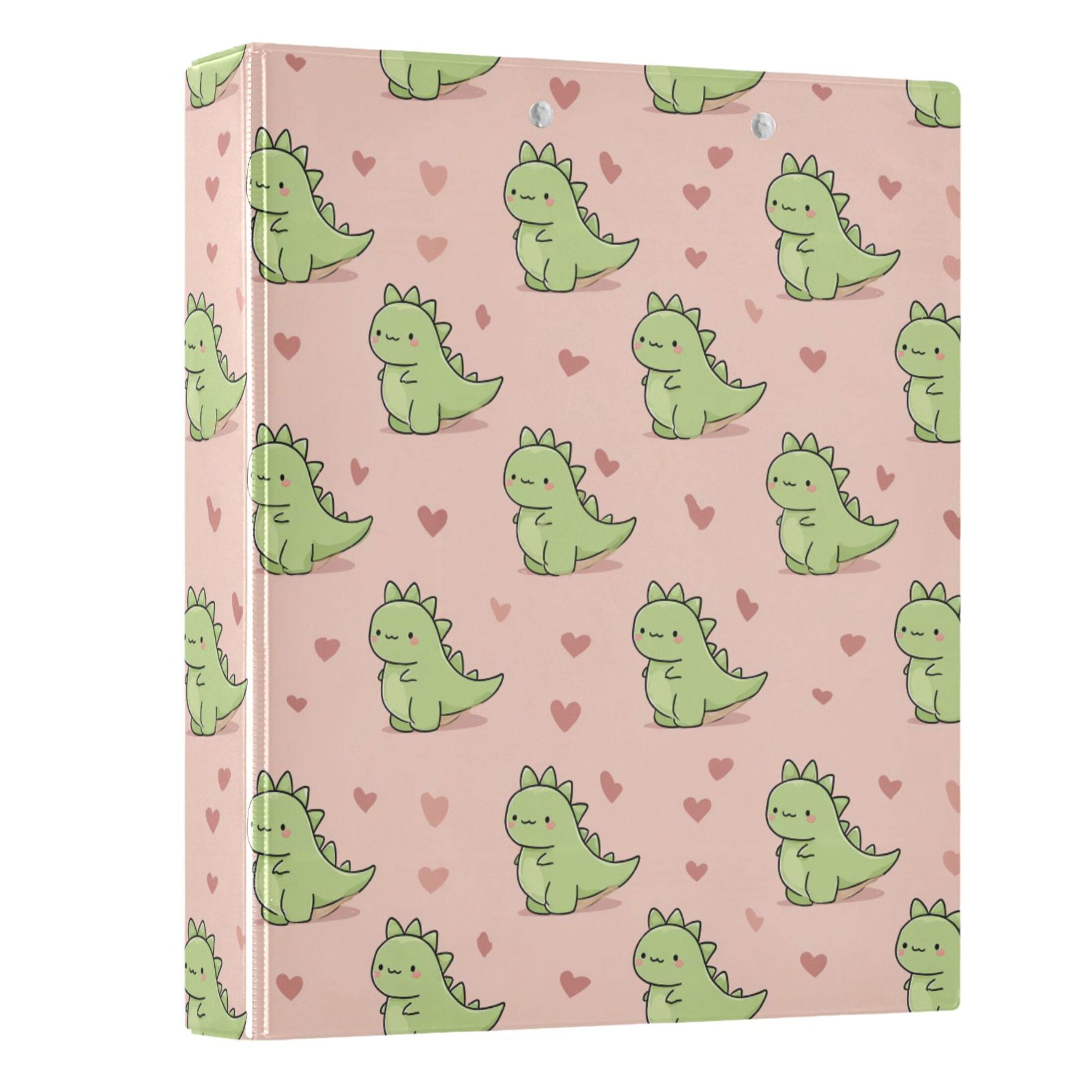 Three Ring Binder Cute Dinosaur Heart 1.5 Inch Round Binder D-Rings for ...