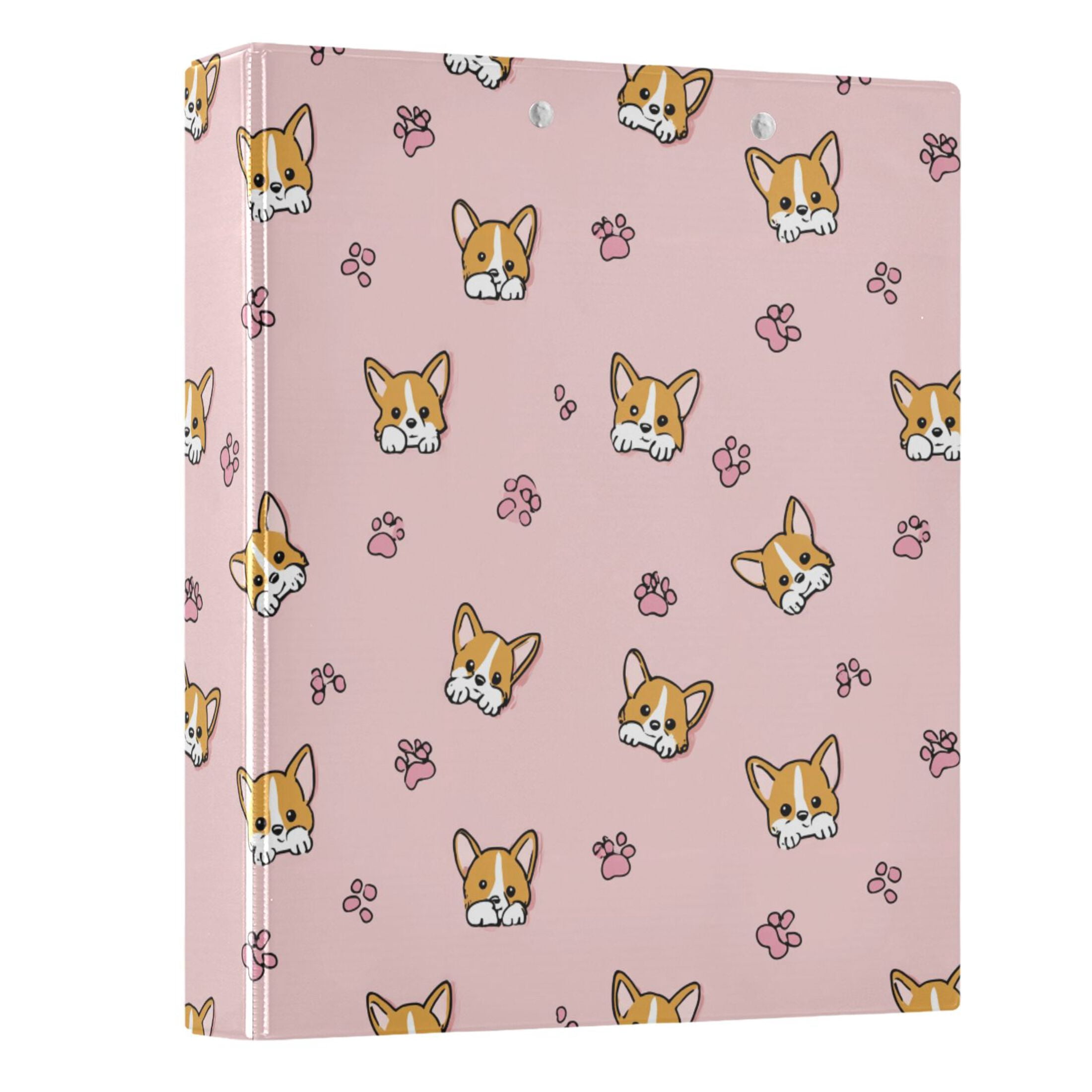 Three Ring Binder Cute Dog 1.5 Inch Round Binder D-Rings for Office ...