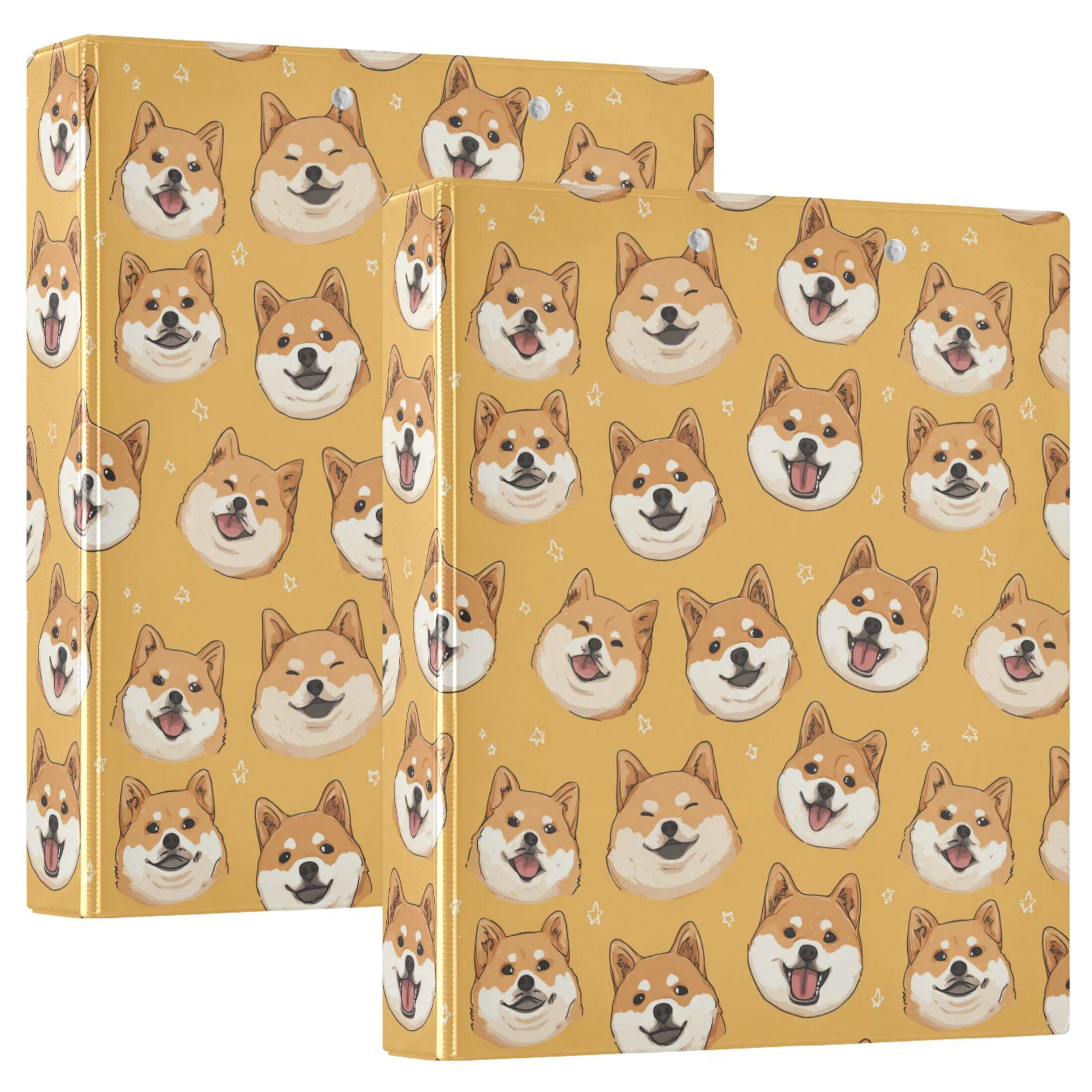 Three Ring Binder Cute Doge 1.5 Inch Round Binder D-Rings for Office ...