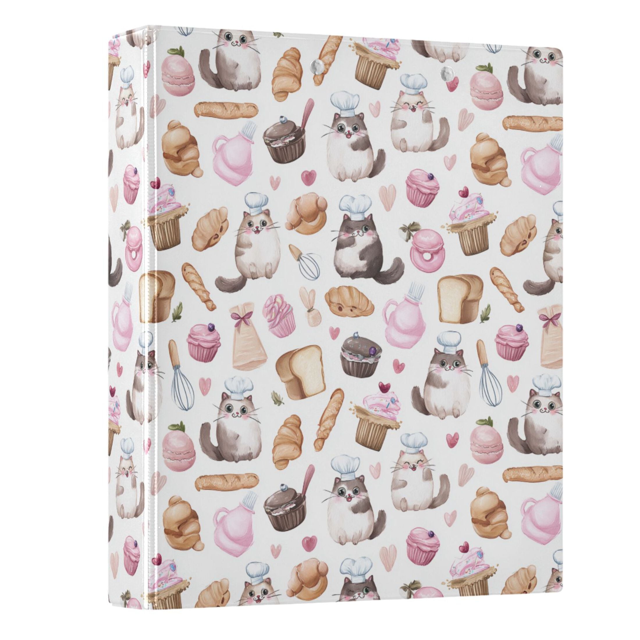Three Ring Binder Cute Fluffy Cats 1.5 Inch Round Binder D-Rings for ...
