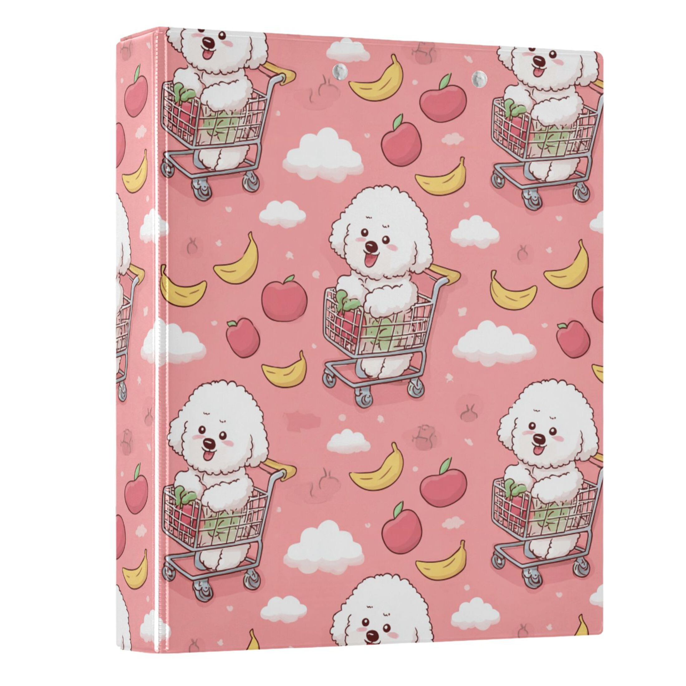 Three Ring Binder Cute Frise Dog 1.5 Inch Round Binder D-Rings for ...