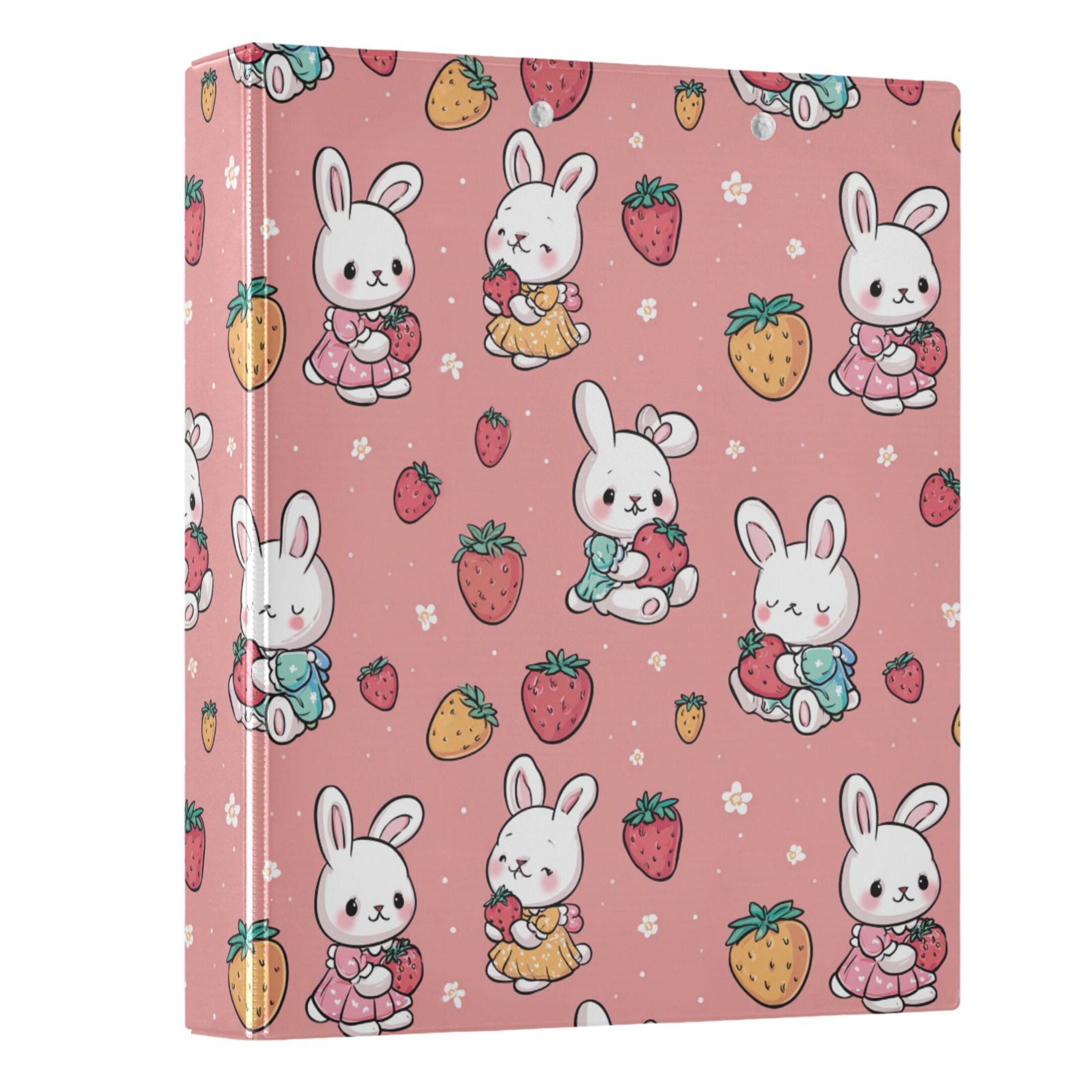 Three Ring Binder Cute Rabbit in A Skirt 1.5 Inch Round Binder D-Rings ...