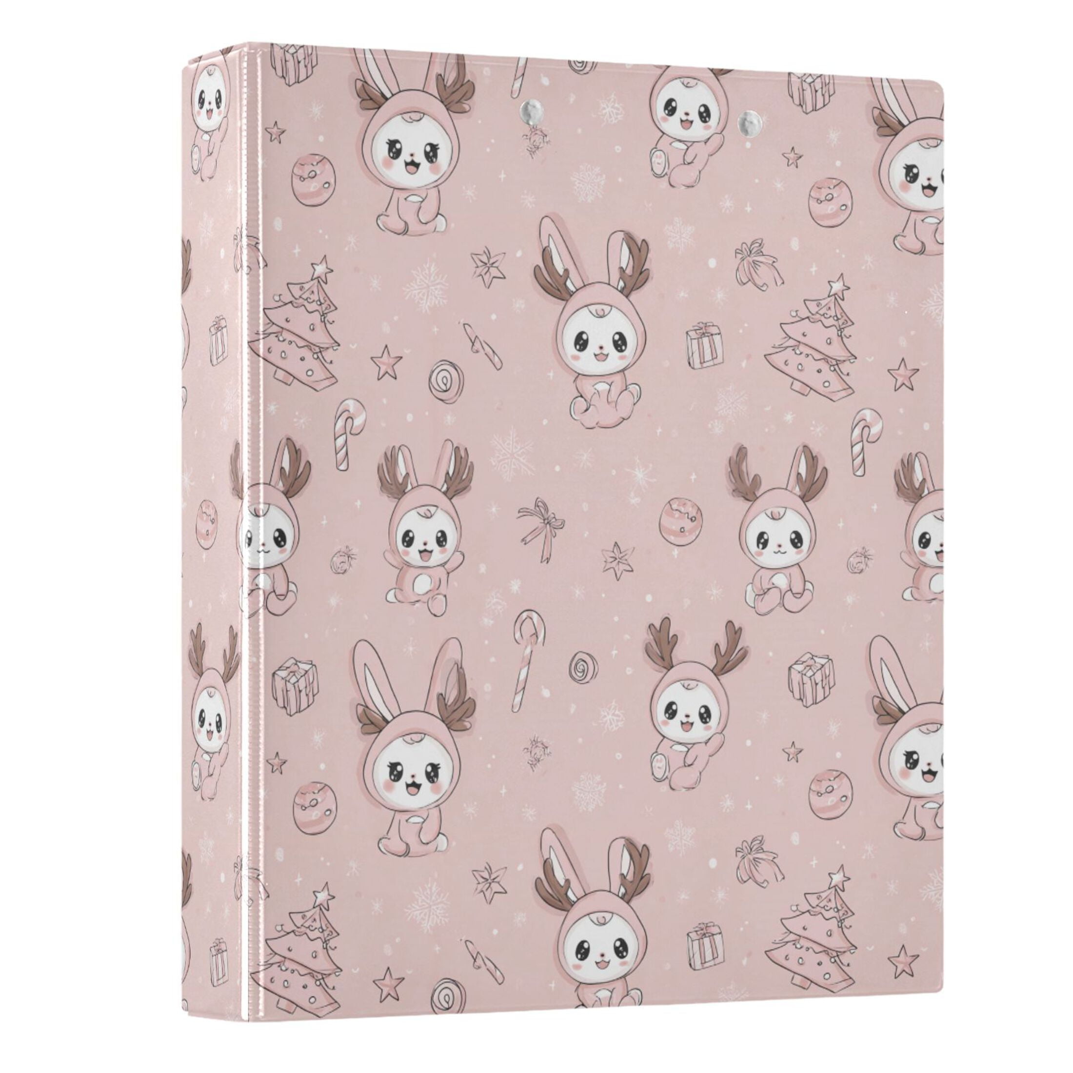 Three Ring Binder Cute and Funny Rabbit 1.5 Inch Round Binder D-Rings ...