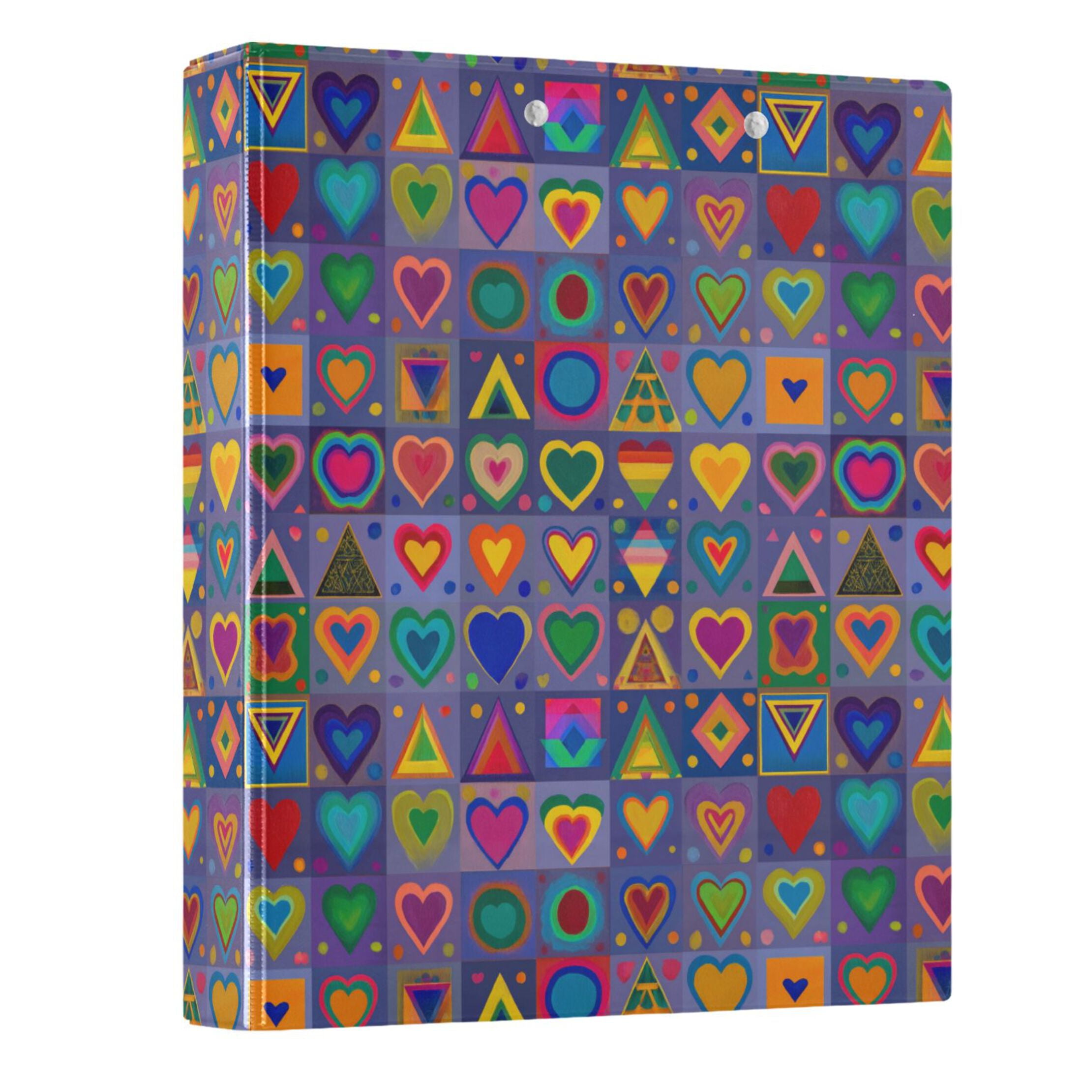 Three Ring Binder Dazzling Love 1.5 Inch Round Binder D-Rings for ...