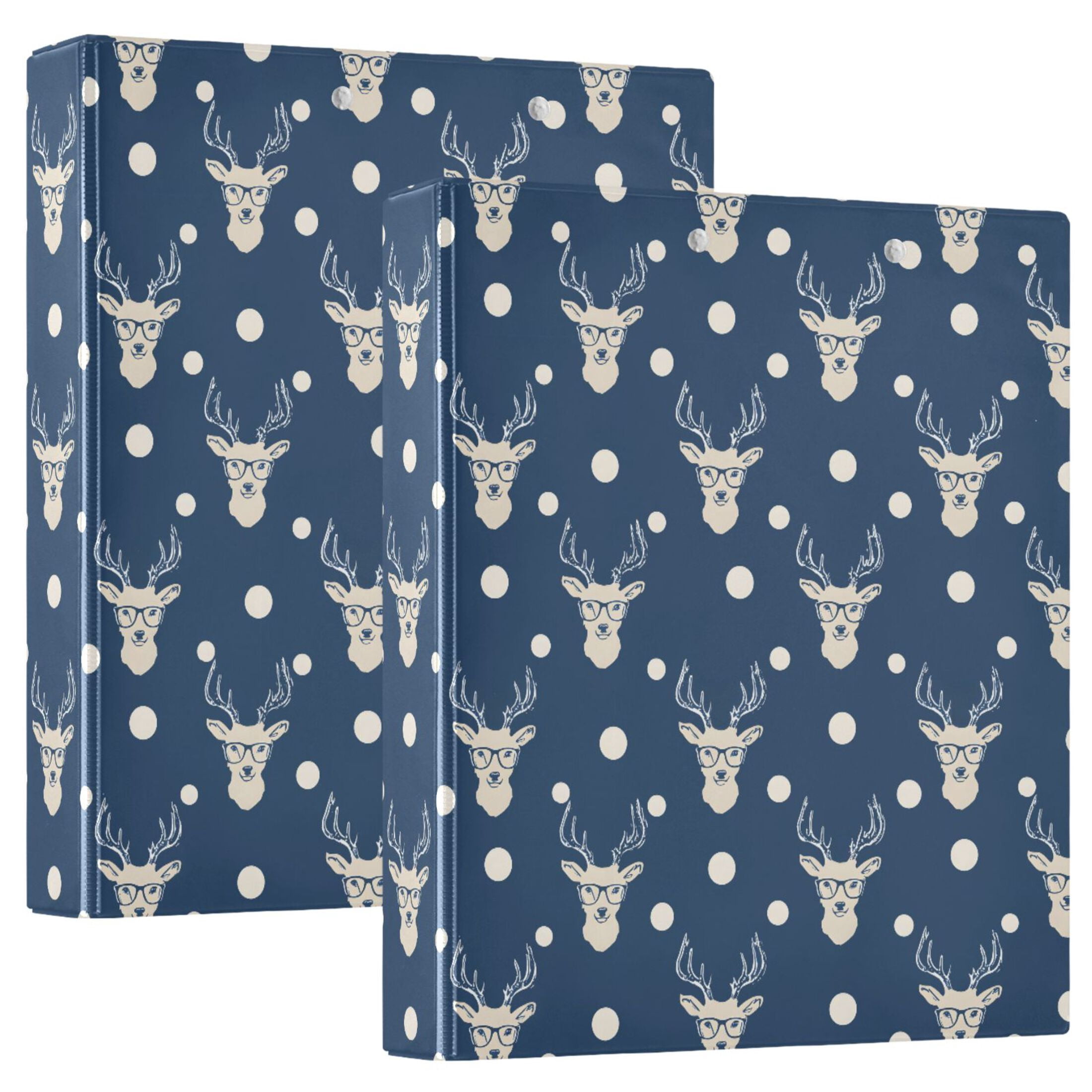 Three Ring Binder Deer Glasses 1.5 Inch Round Binder D-Rings for Office ...