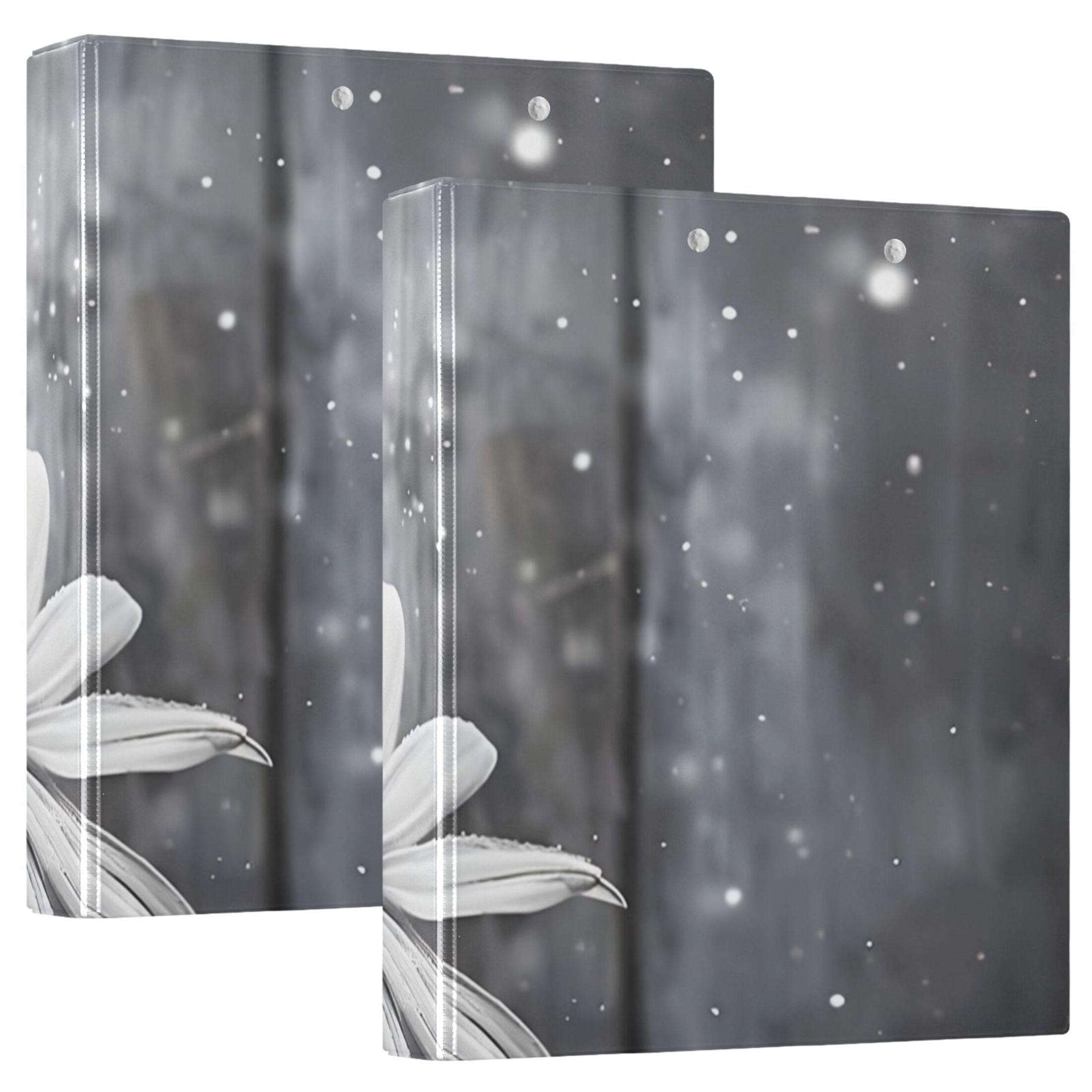 Three Ring Binder Flowers in A Wooden Board 1.5 Inch Round Binder D ...
