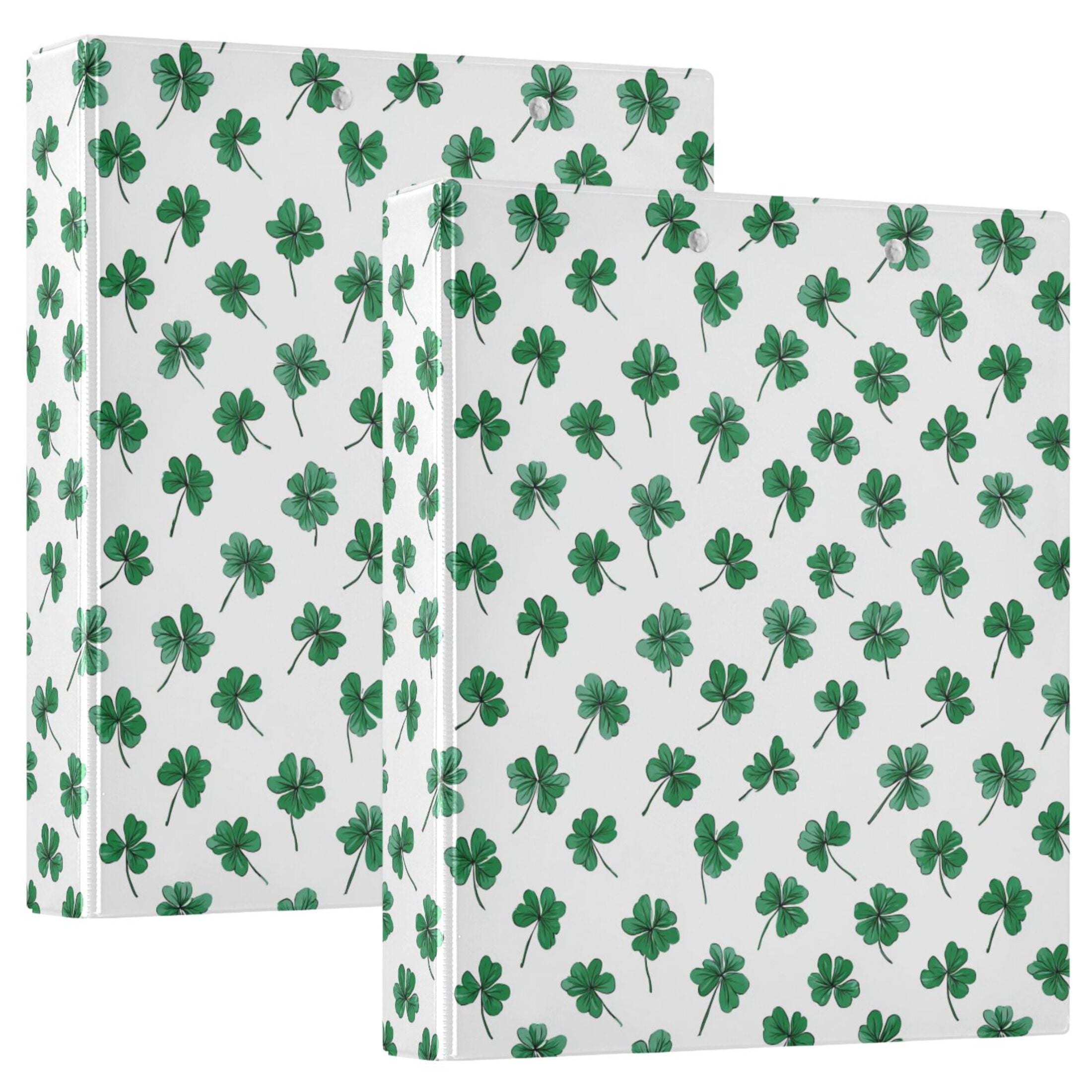 Three Ring Binder Four Leaf Clover Art 1.5 Inch Round Binder D-Rings ...