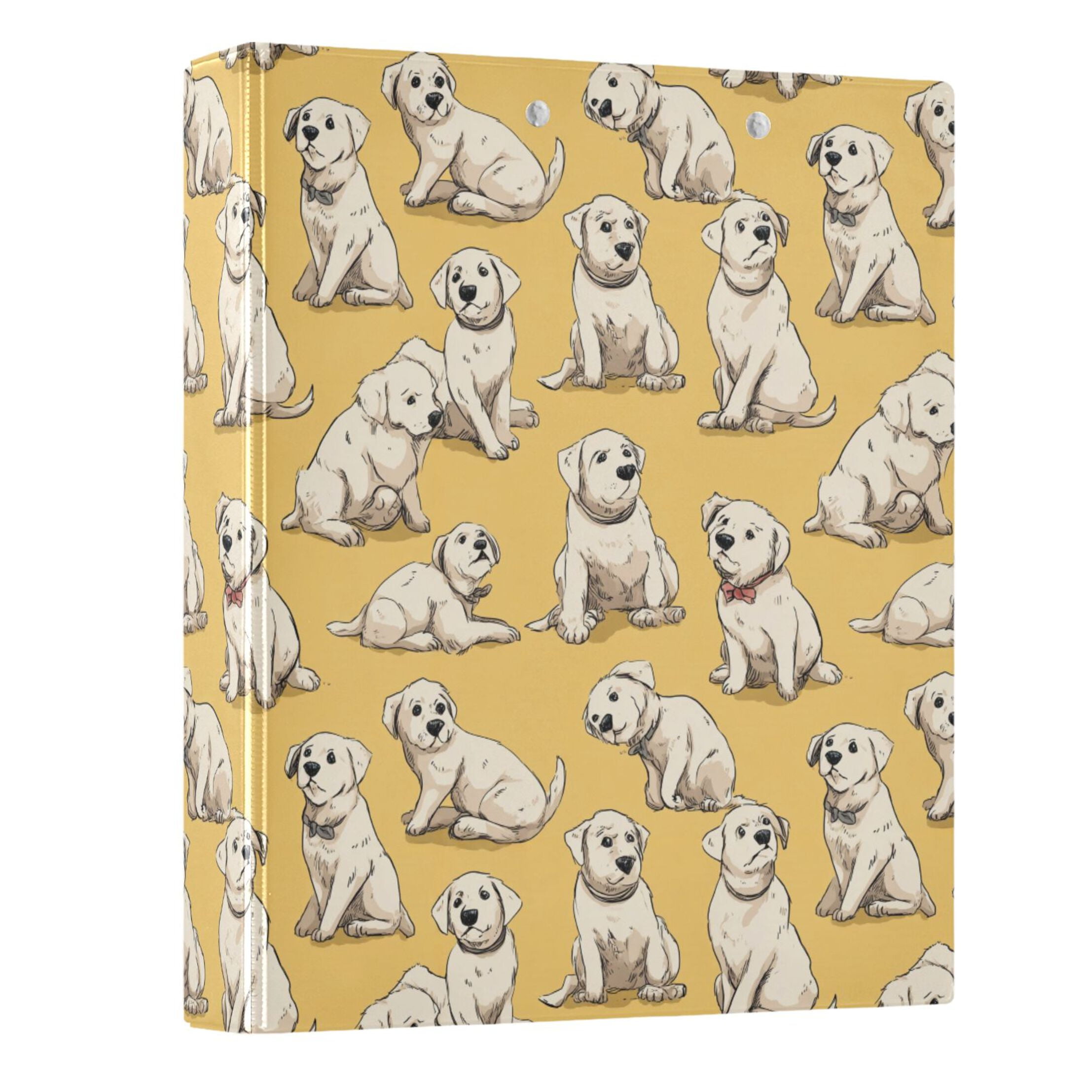 Three Ring Binder Labrador Dogs 1.5 Inch Round Binder D-Rings for ...