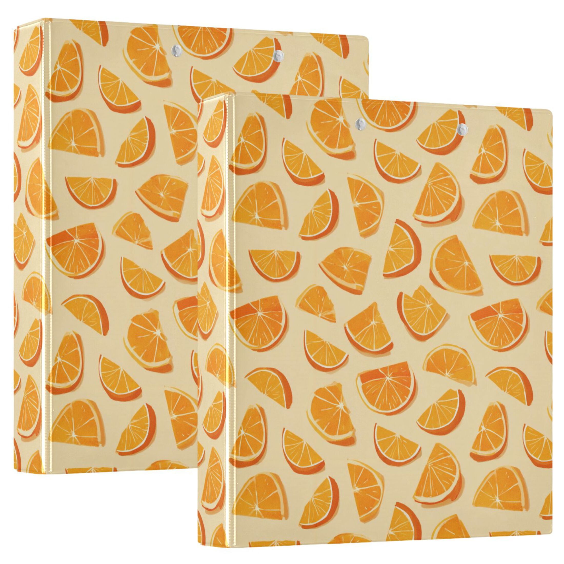 Three Ring Binder Large Orange Slice 1.5 Inch Round Binder D-Rings for ...