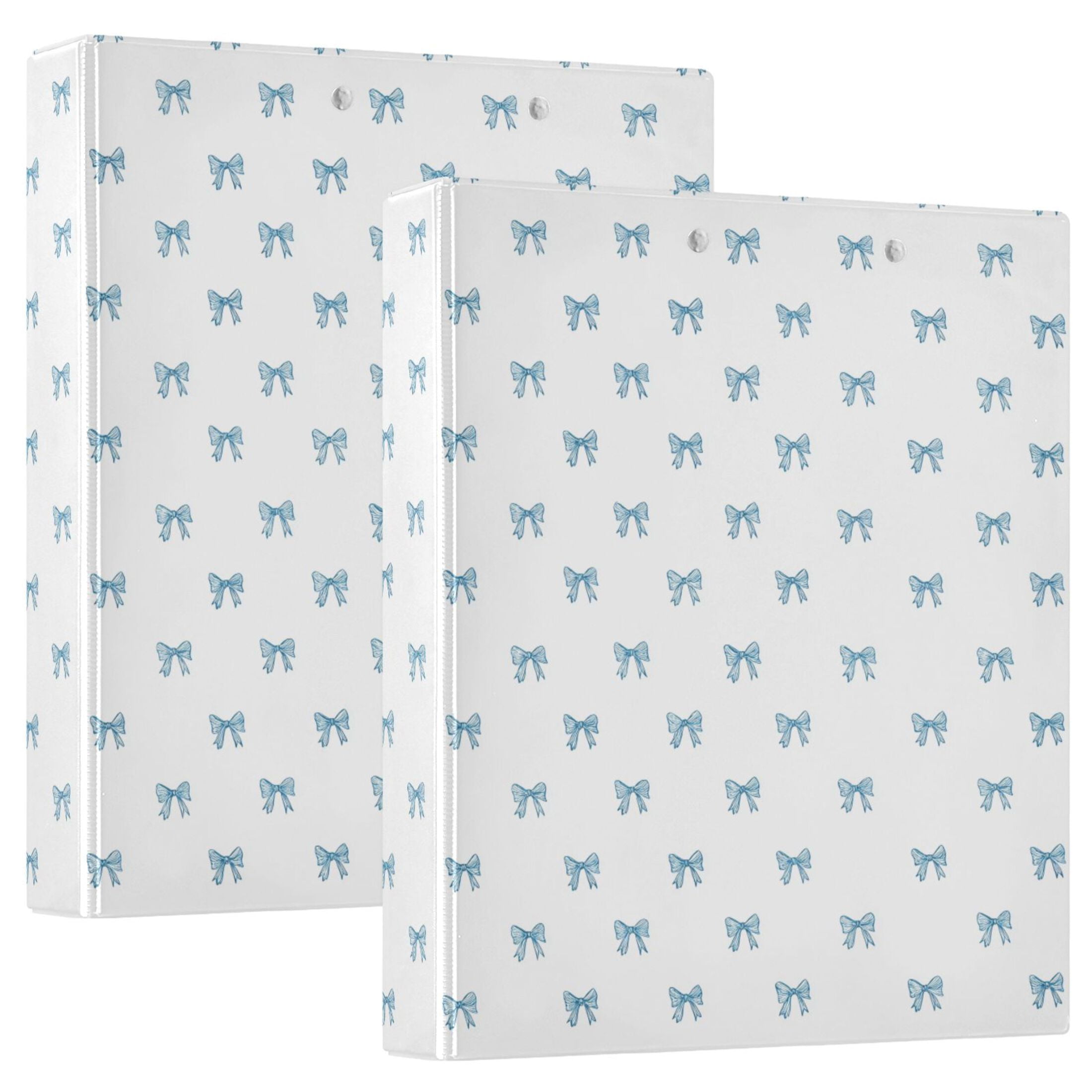 Three Ring Binder Light Blue Bow 1.5 Inch Round Binder D-Rings for ...