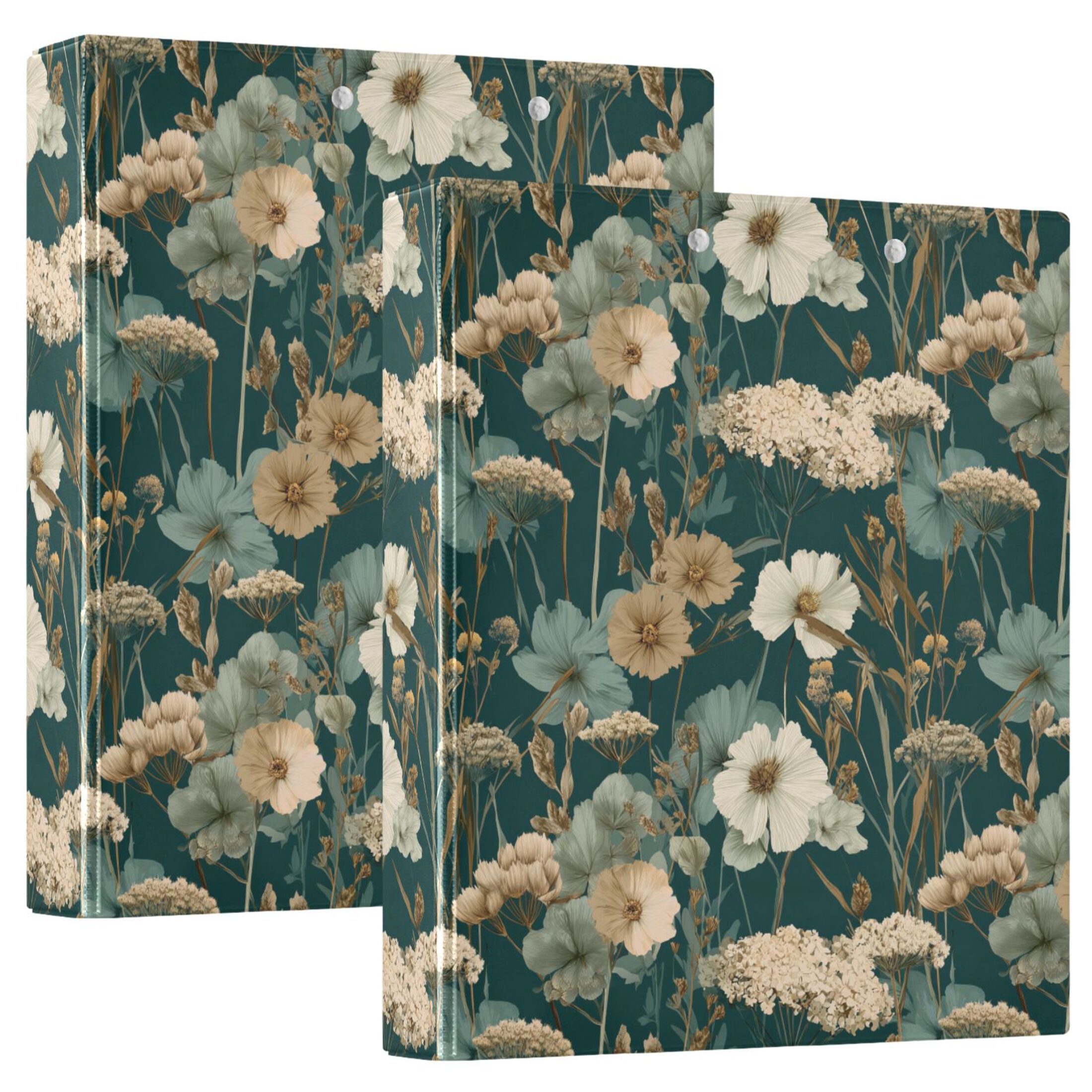Three Ring Binder Natural Scenery and Wildflowers 1.5 Inch Round Binder ...