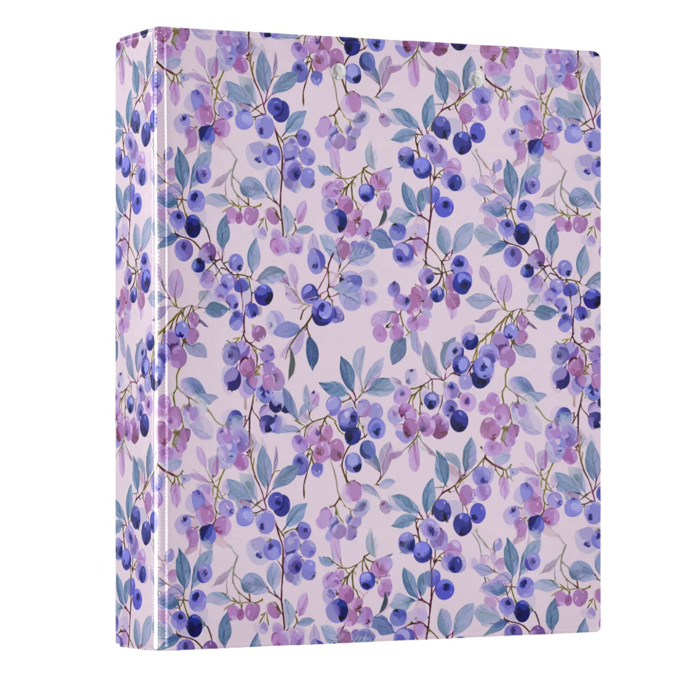 Three Ring Binder Purple Blueberry 1.5 Inch Round Binder D-Rings for ...