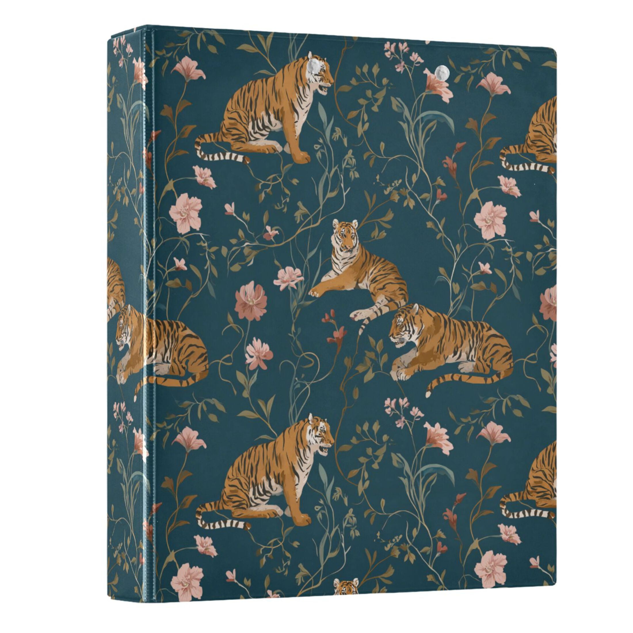Three Ring Binder Resting Tiger 1.5 Inch Round Binder D-Rings for ...