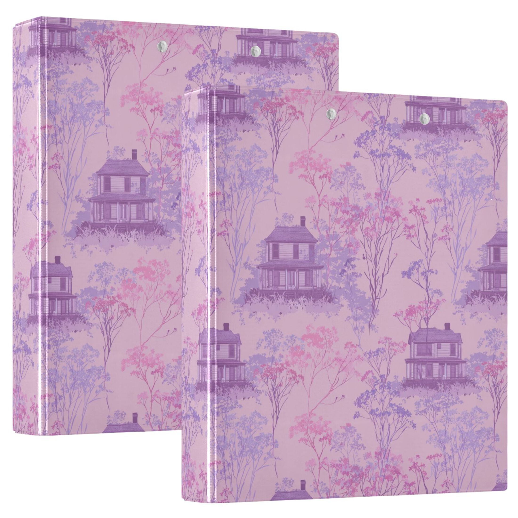 Three Ring Binder Soft Wildflowers 1.5 Inch Round Binder D-Rings for ...