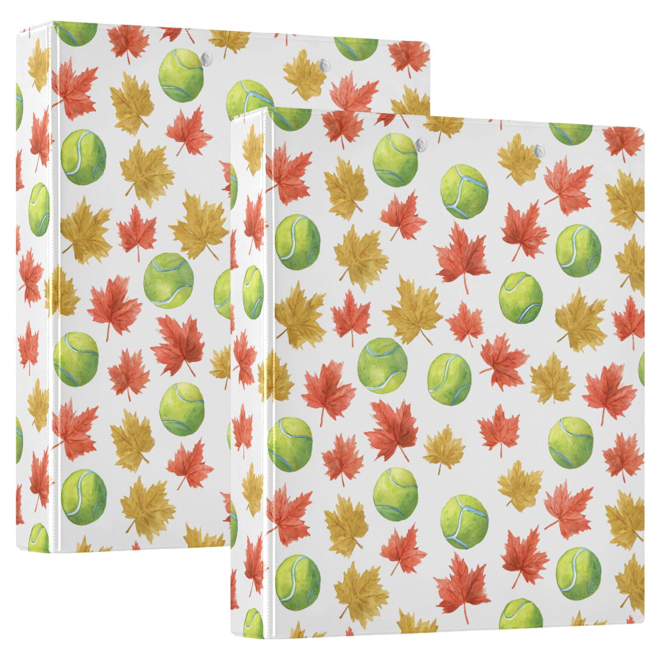 Three Ring Binder Tennis Maple Leaf 1.5 Inch Round Binder D-Rings for ...