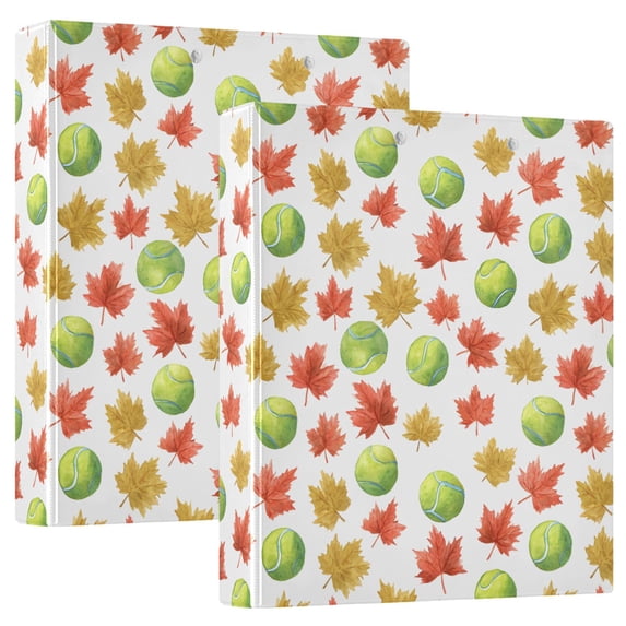 Three Ring Binder Tennis Maple Leaf 1.5 Inch Round Binder D-Rings for ...