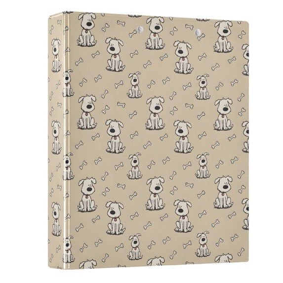 Three Ring Binder White Dog Bone 1.5 Inch Round Binder D-Rings for ...