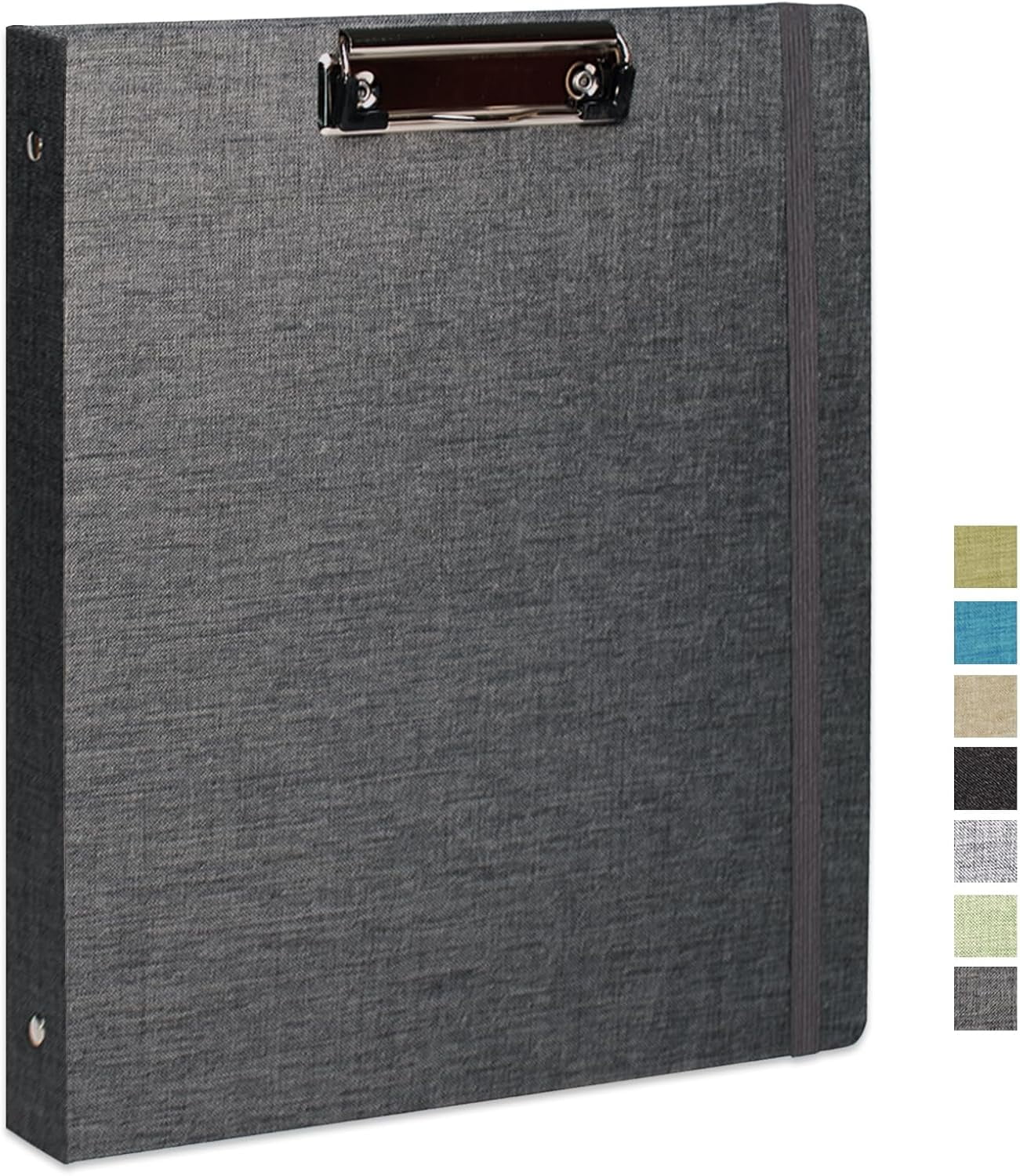 Three Ring Binder With Clipboard, Linen Cover Clipboard Binder 1 Inch ...