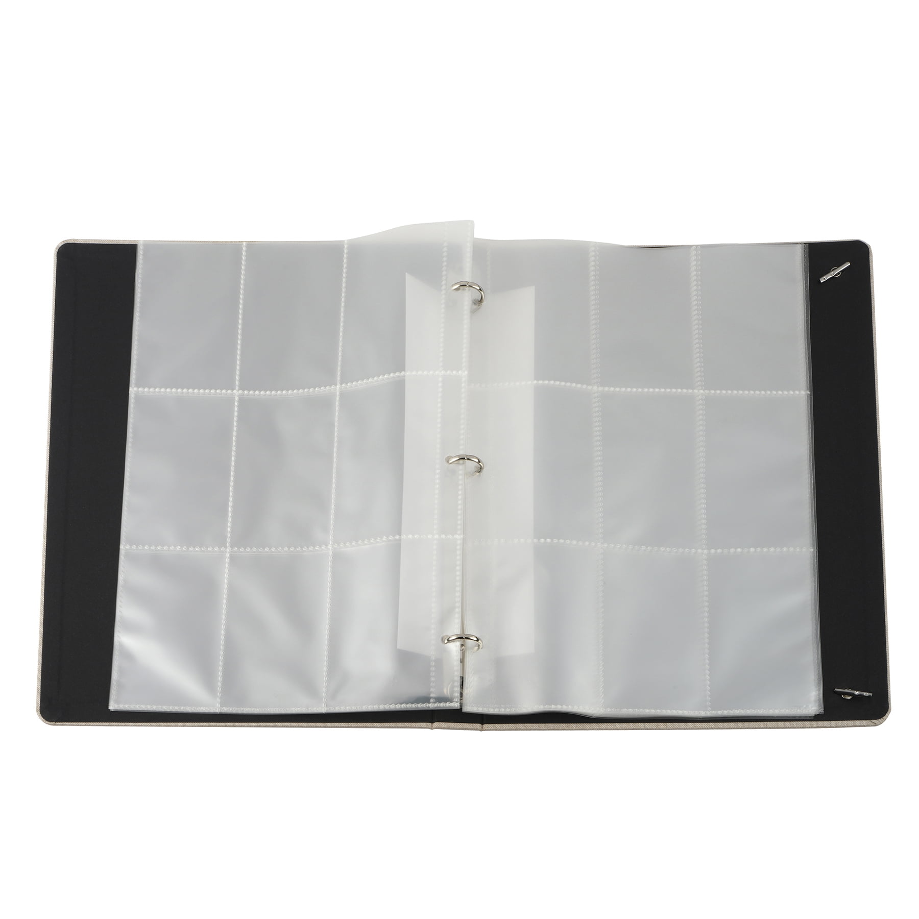 Three-Ring Photo Album - Expandable Binder with Elastic Closure - Tan ...